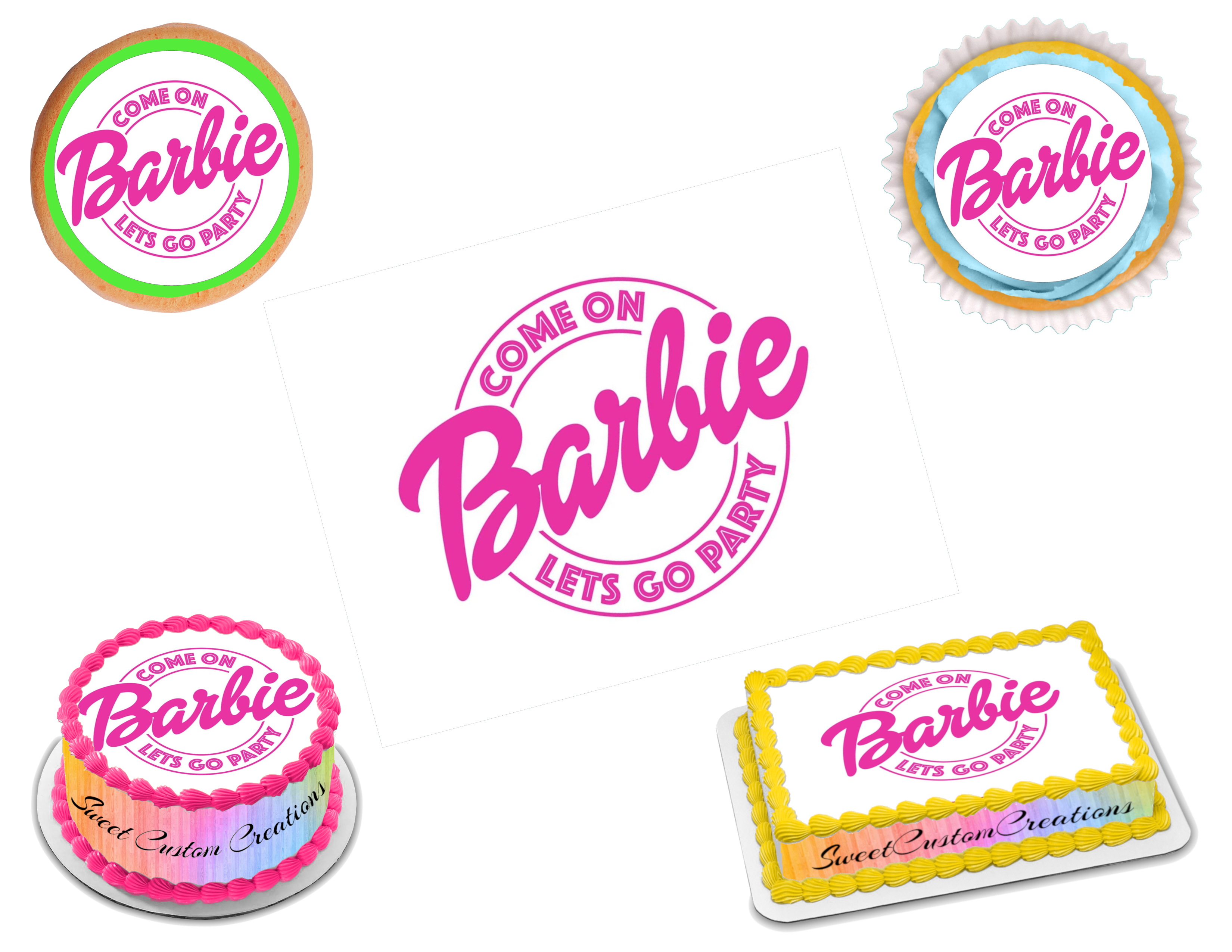 Barbie Edible Image Frosting Sheet #100 Topper (80+ sizes) – Sweet ...