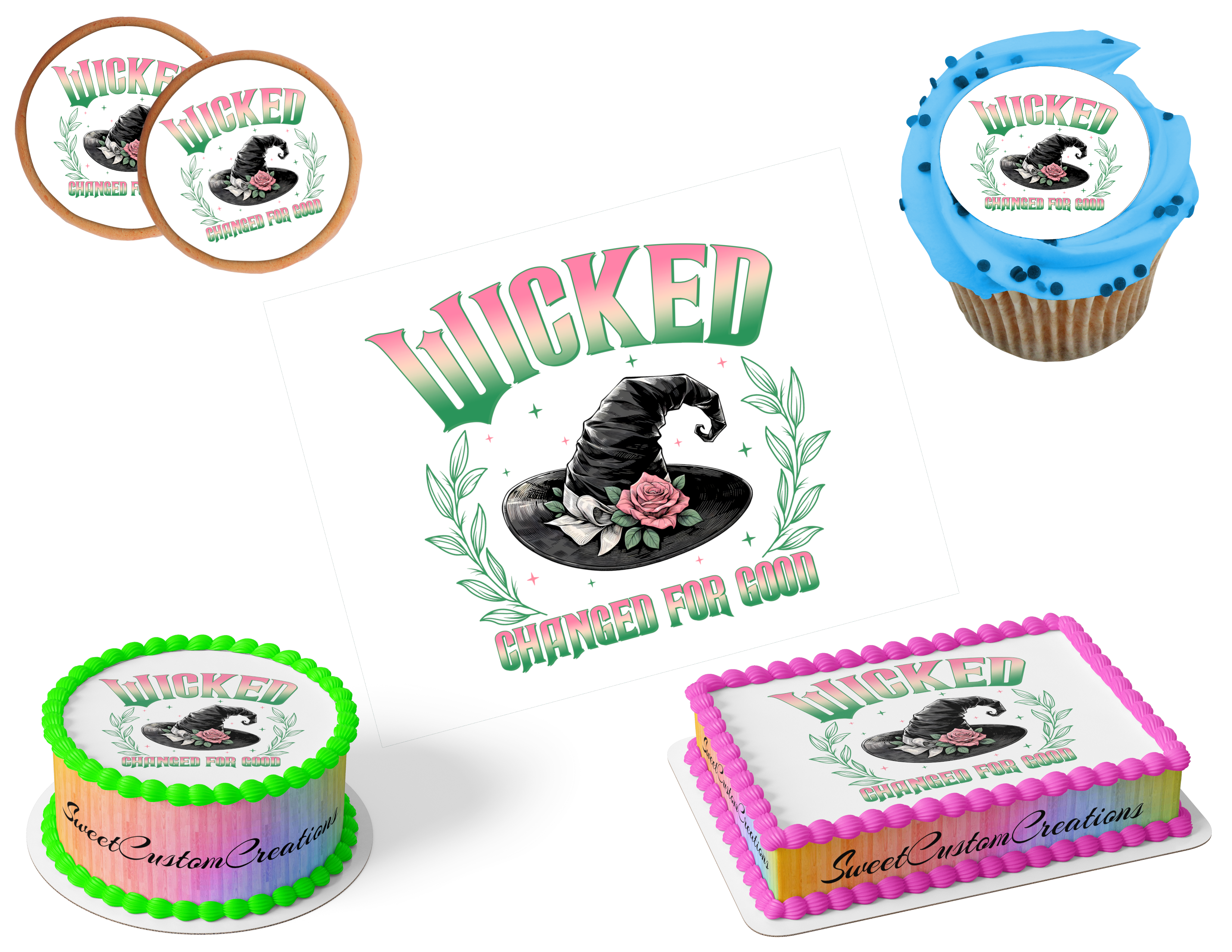 Wicked Edible Image Frosting Sheet #100 (80+ sizes) – Sweet Custom ...