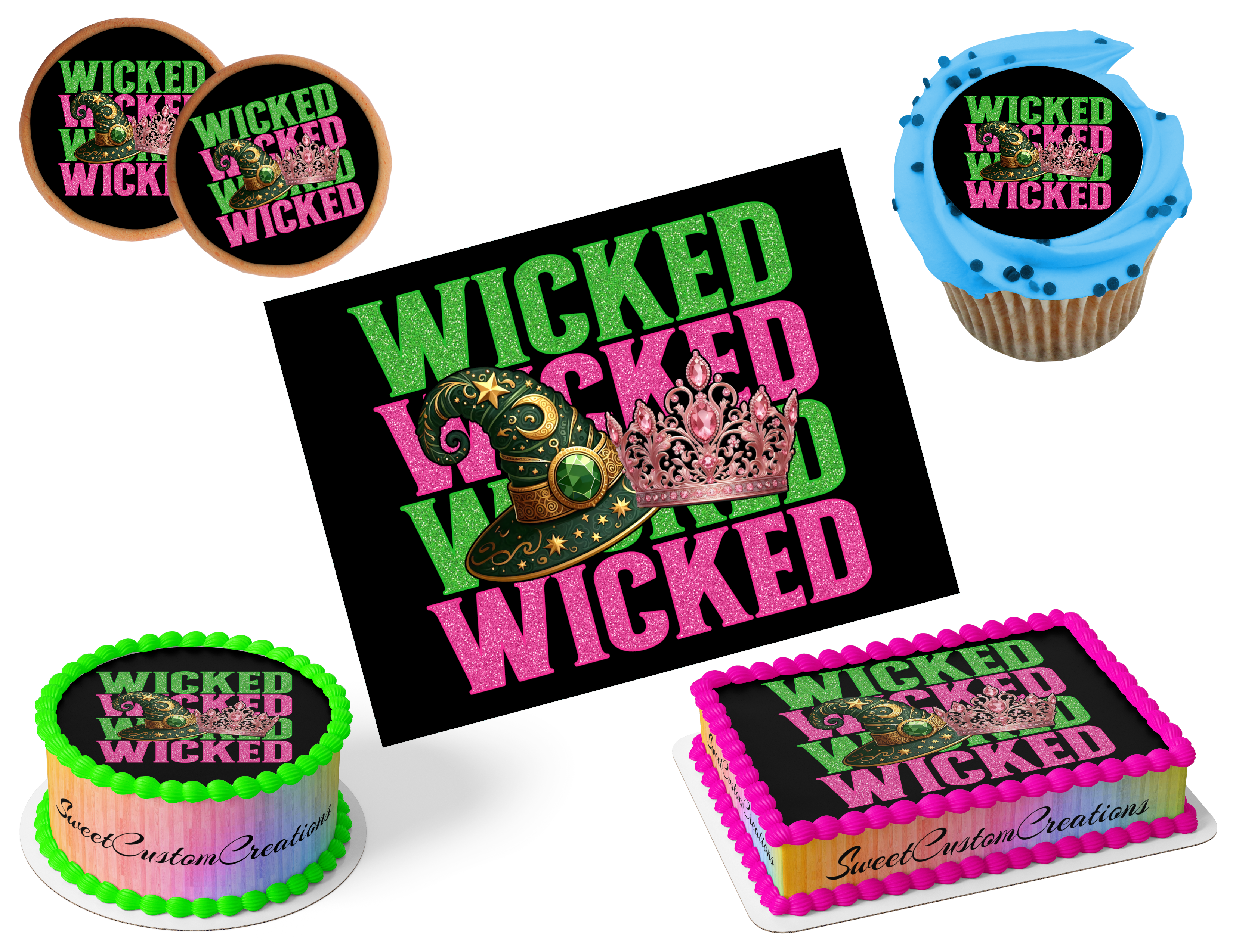 Wicked Edible Image Frosting Sheet #103 (80+ sizes) – Sweet Custom ...