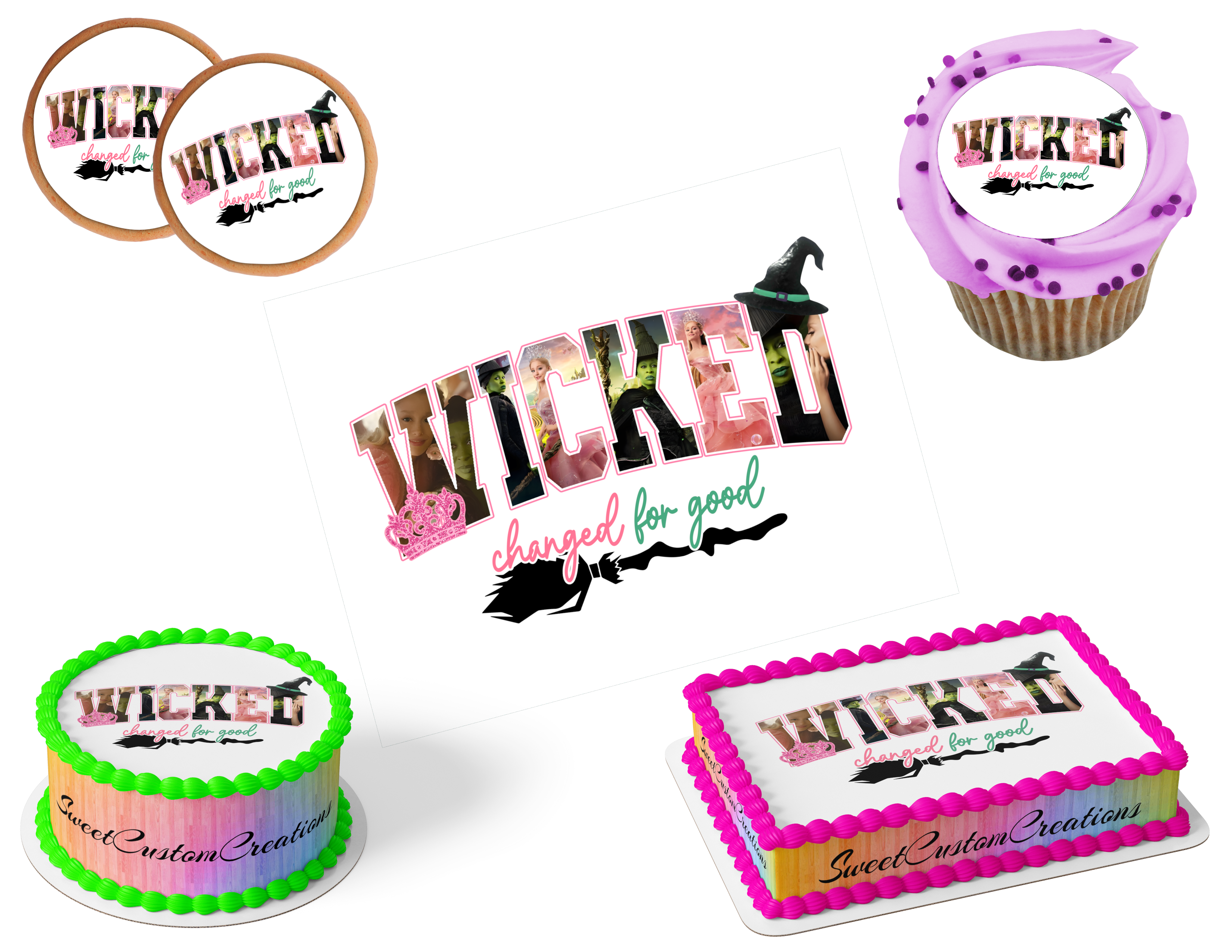 Wicked Edible Image Frosting Sheet #109 (80+ sizes) – Sweet Custom ...