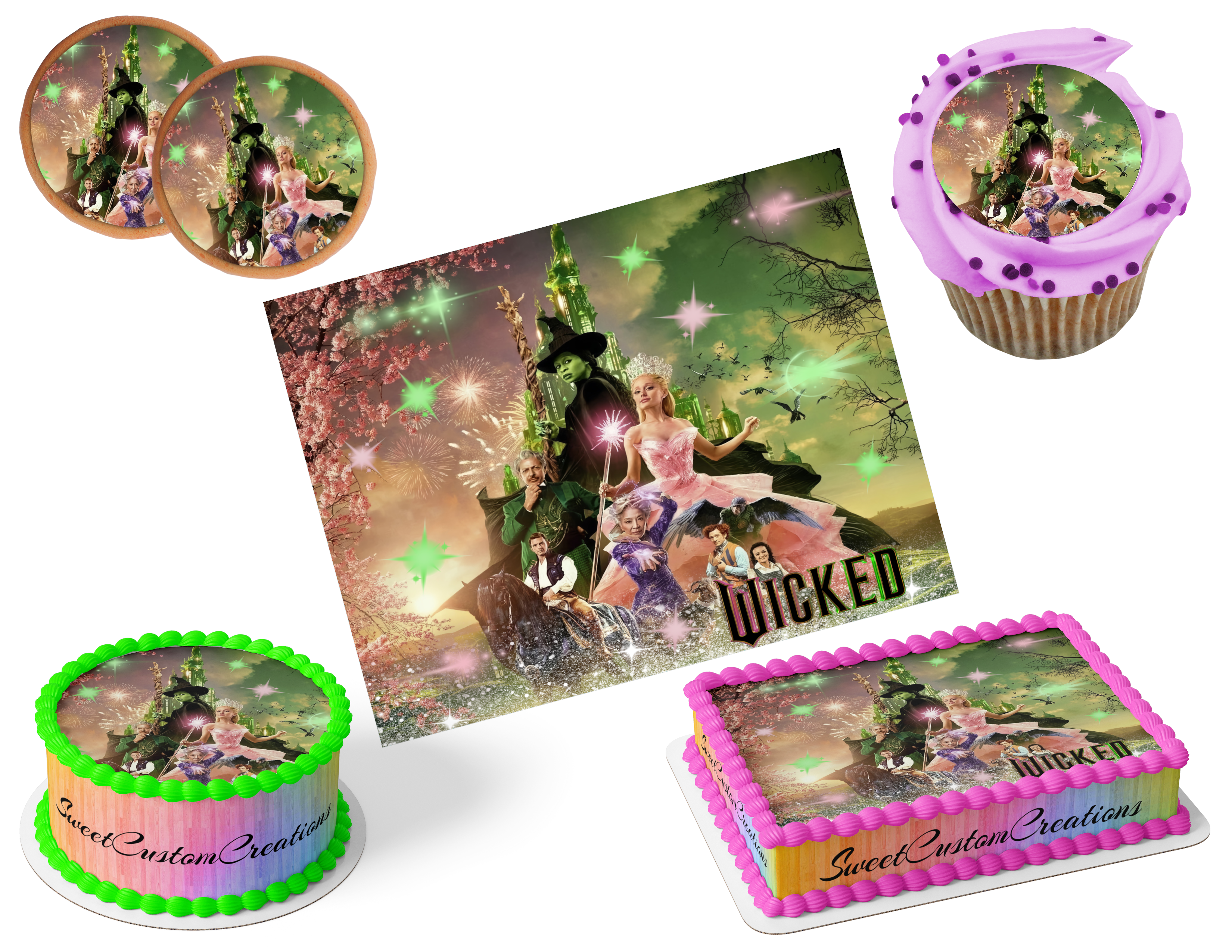 Wicked Edible Image Frosting Sheet #114 (80+ sizes) – Sweet Custom ...