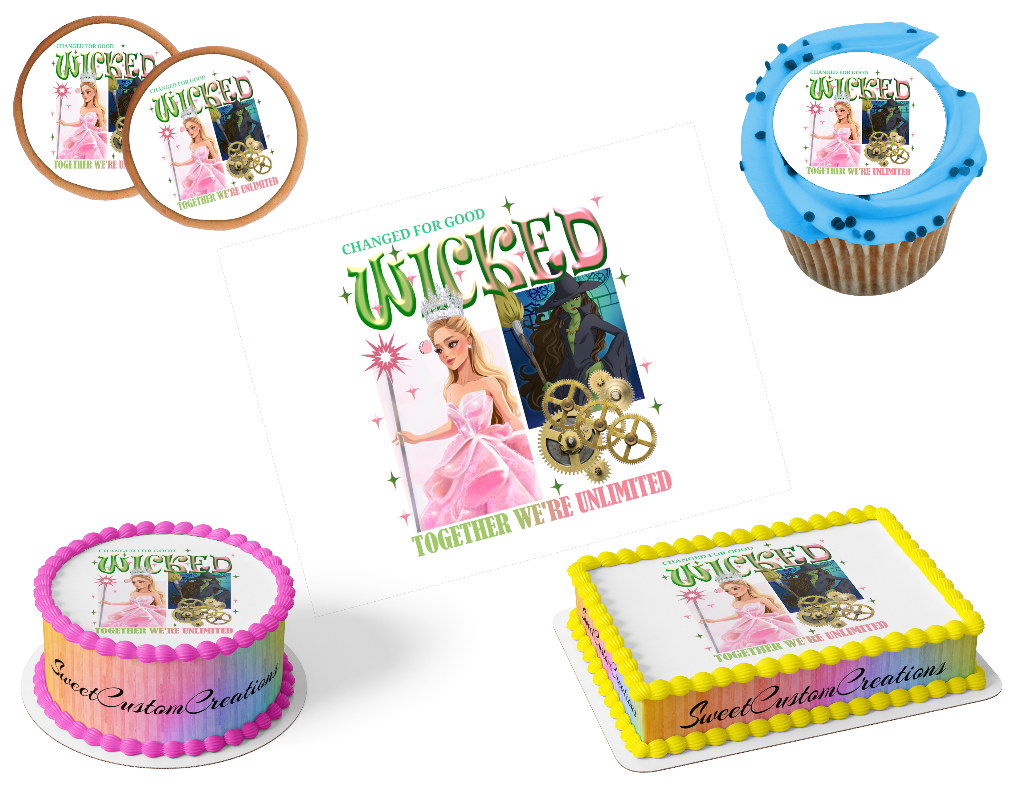 Wicked Edible Image Frosting Sheet #116 (80+ sizes) – Sweet Custom ...