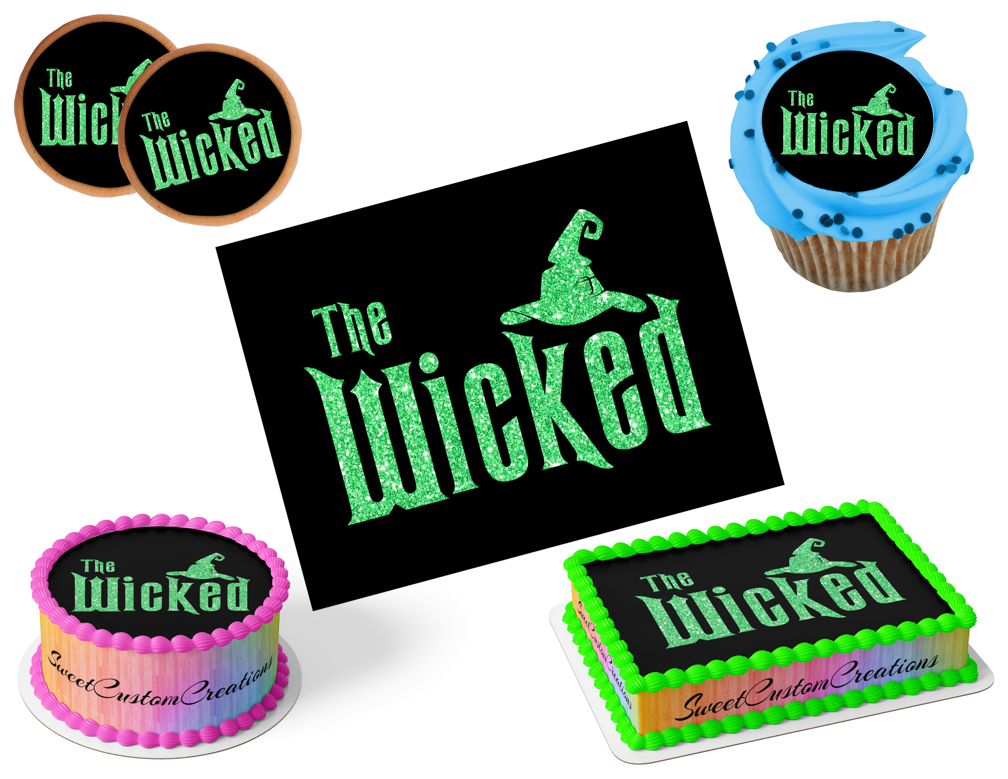 Wicked Edible Image Frosting Sheet #117 (80+ sizes) – Sweet Custom ...
