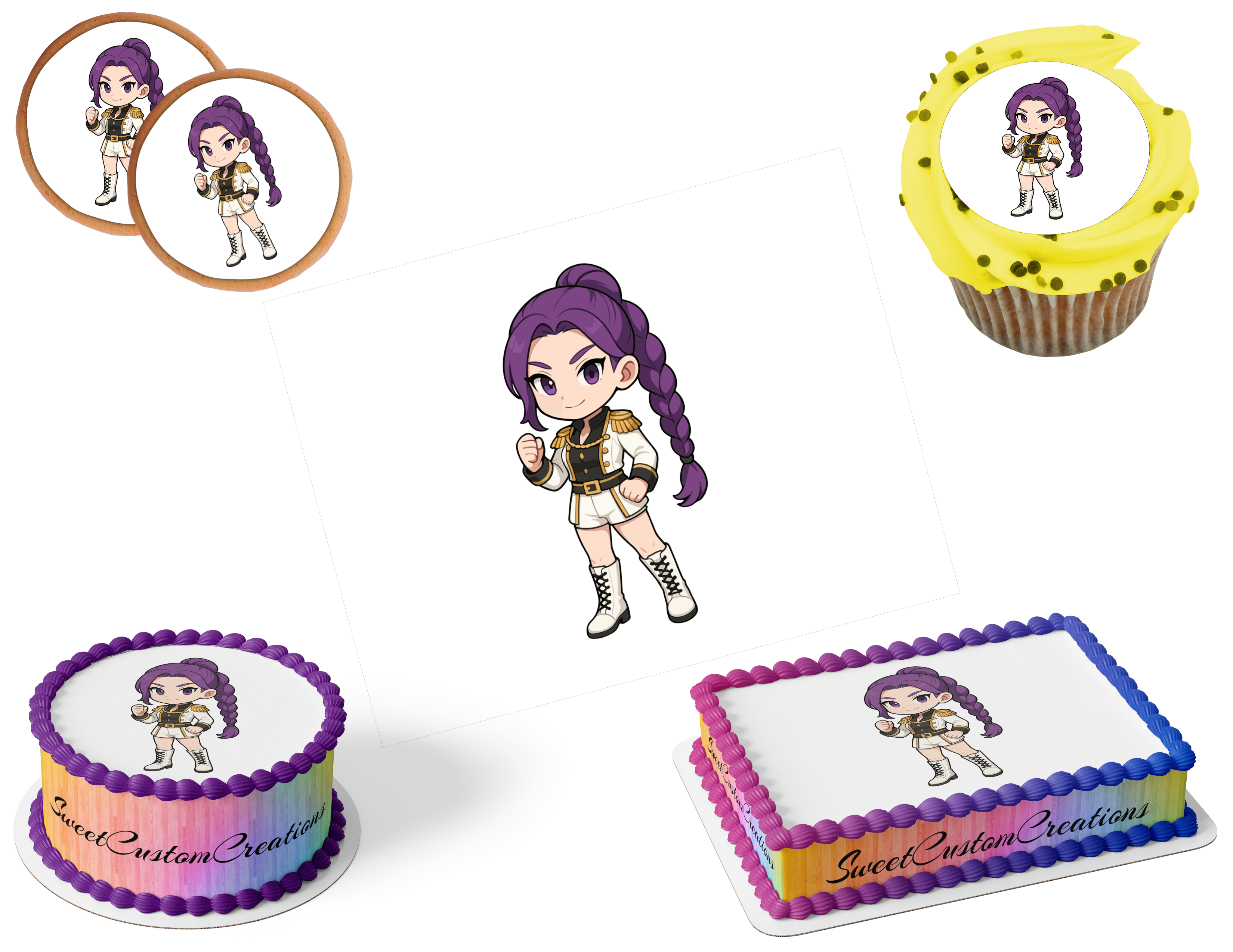 K-Pop Demon Hunters Edible Image Frosting Sheet #122 (80+ sizes ...