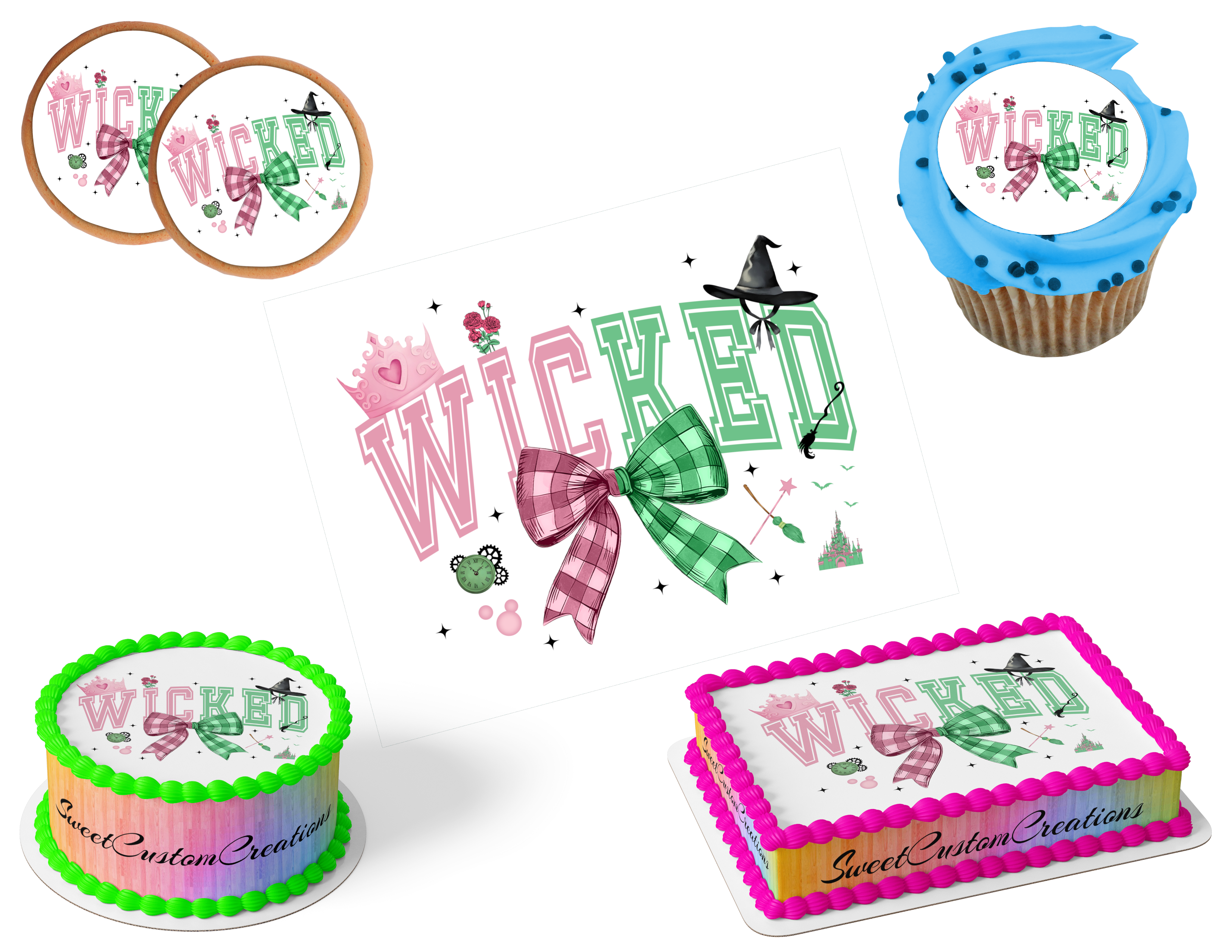 Wicked Edible Image Frosting Sheet #123 (80+ sizes) – Sweet Custom ...