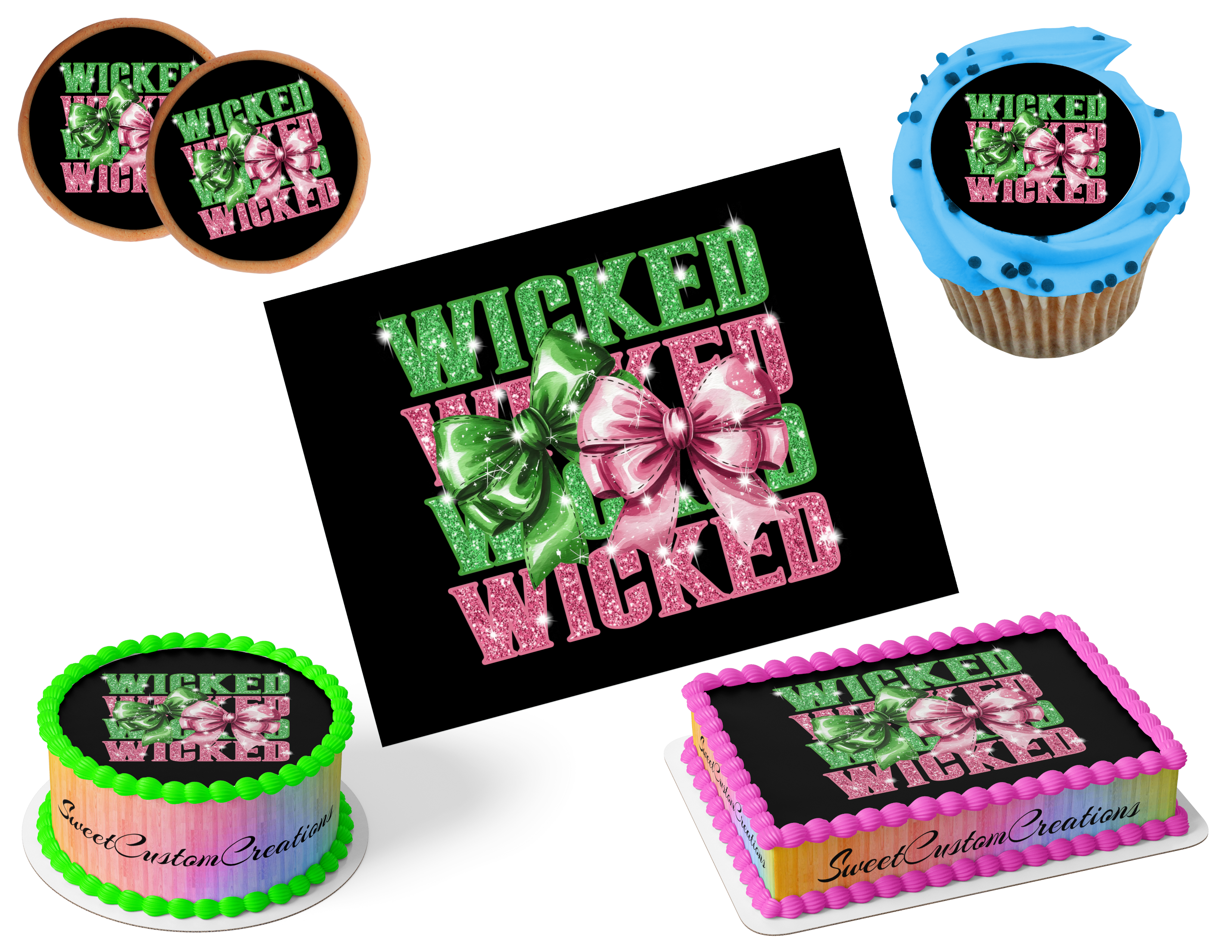 Wicked Edible Image Frosting Sheet #124 (80+ sizes) – Sweet Custom ...