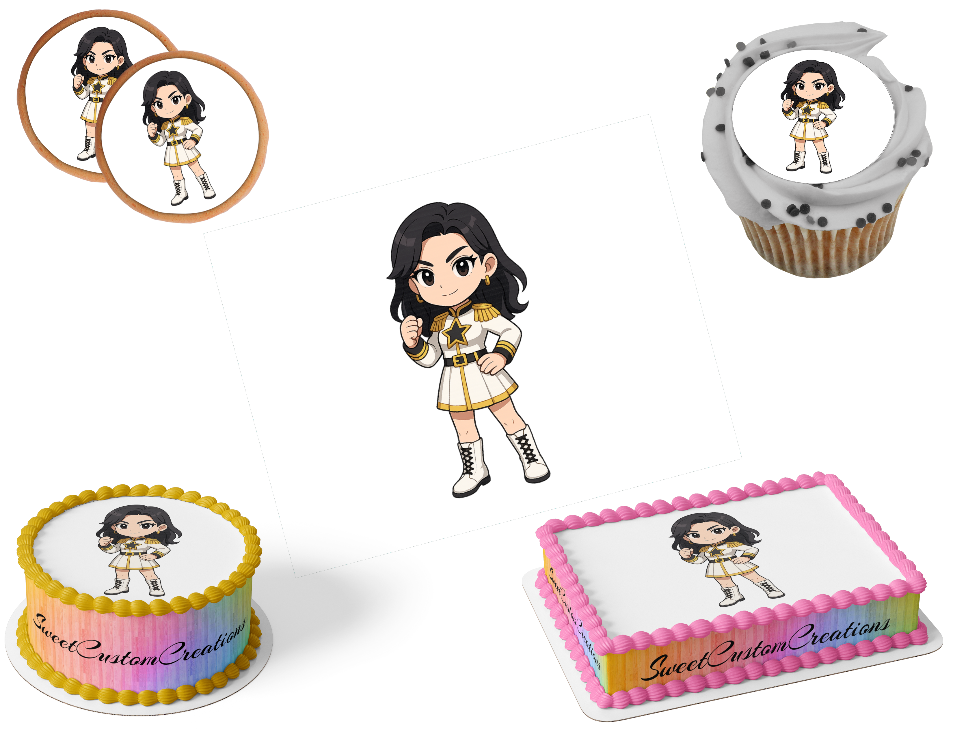 K-Pop Demon Hunters Edible Image Frosting Sheet #124 (80+ sizes ...