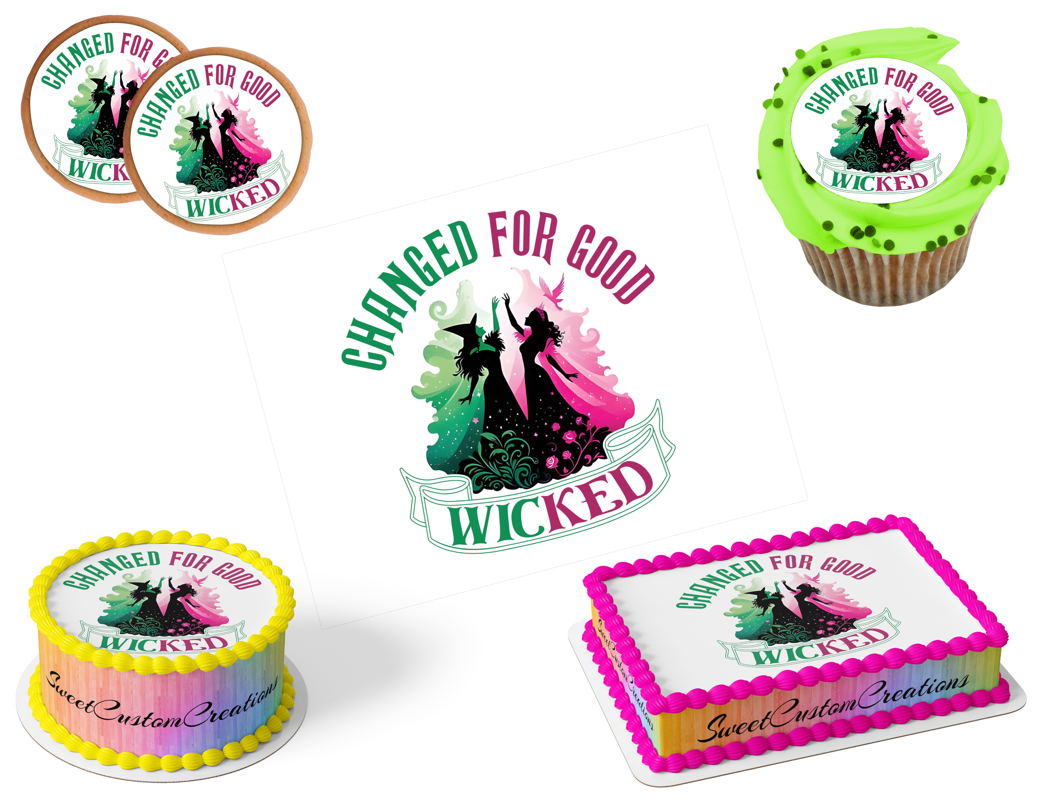 Wicked Edible Image Frosting Sheet #125 (80+ sizes) – Sweet Custom ...