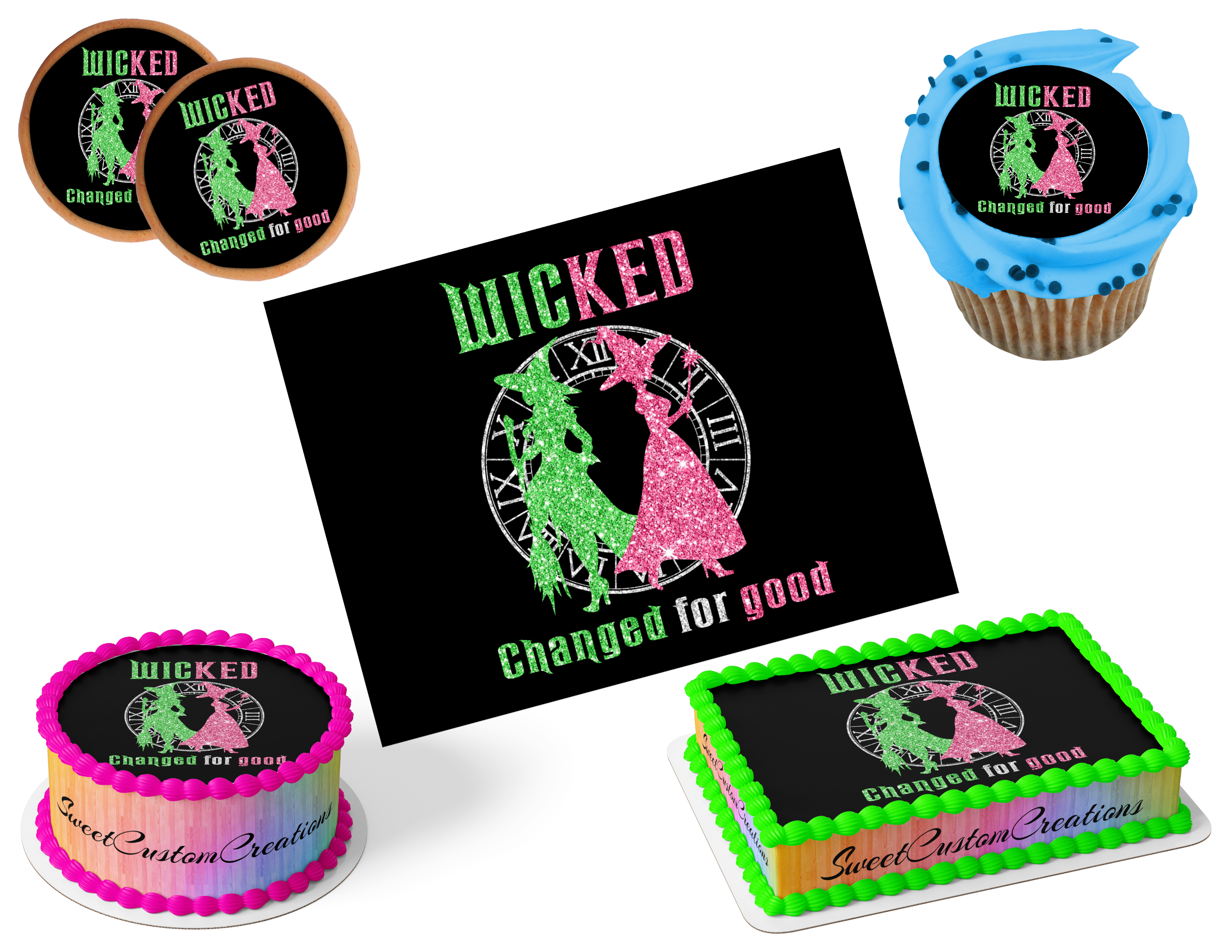 Wicked Edible Image Frosting Sheet #132 (80+ sizes) – Sweet Custom ...