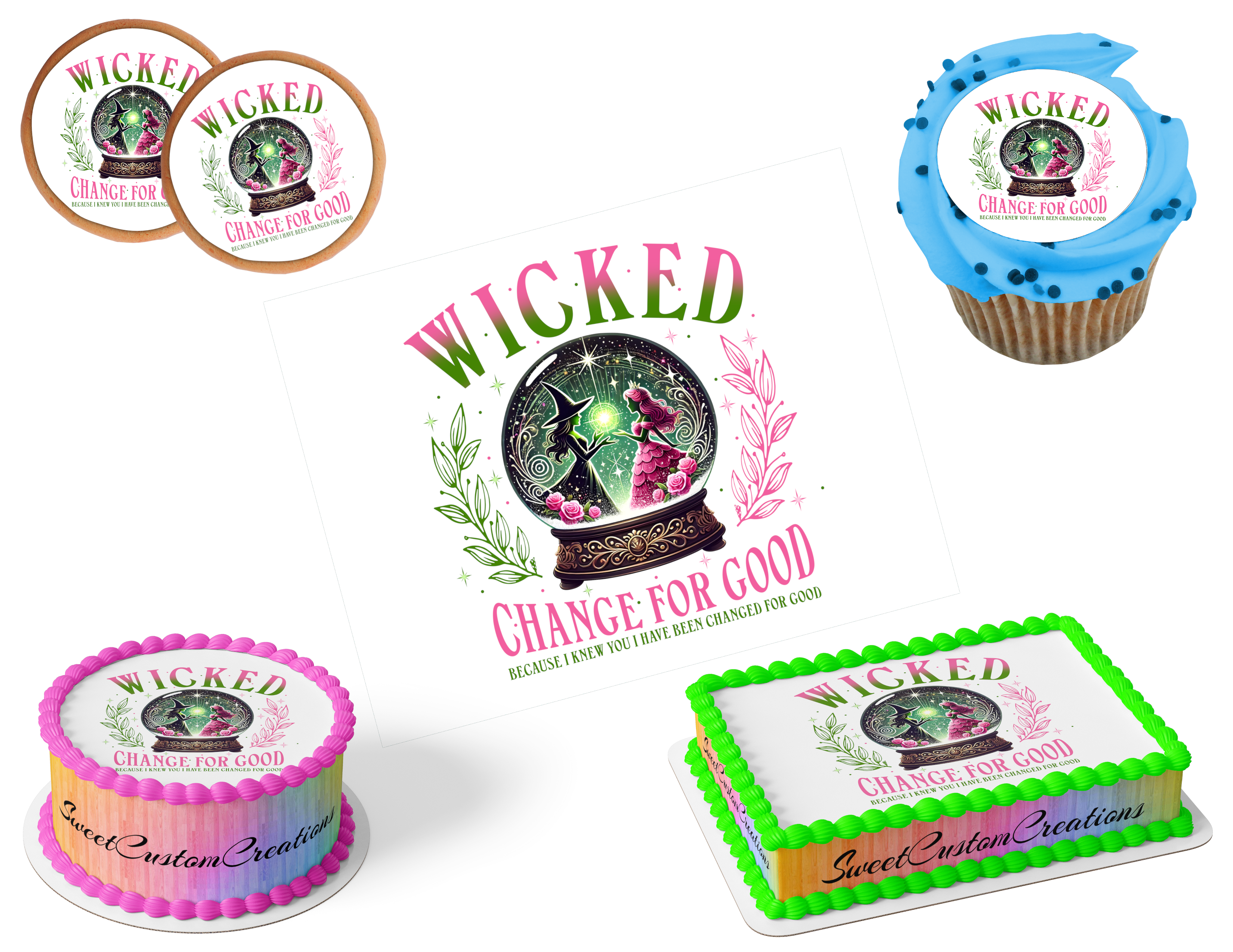Wicked Edible Image Frosting Sheet #134 (80+ sizes) – Sweet Custom ...