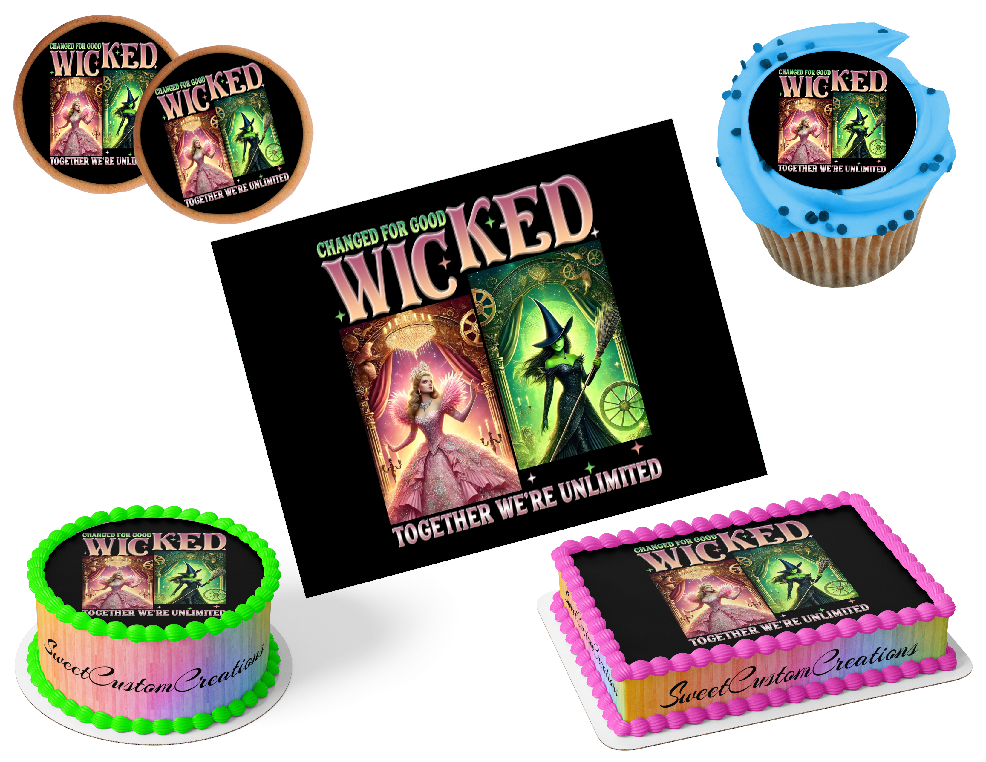 Wicked Edible Image Frosting Sheet #139 (80+ sizes) – Sweet Custom ...