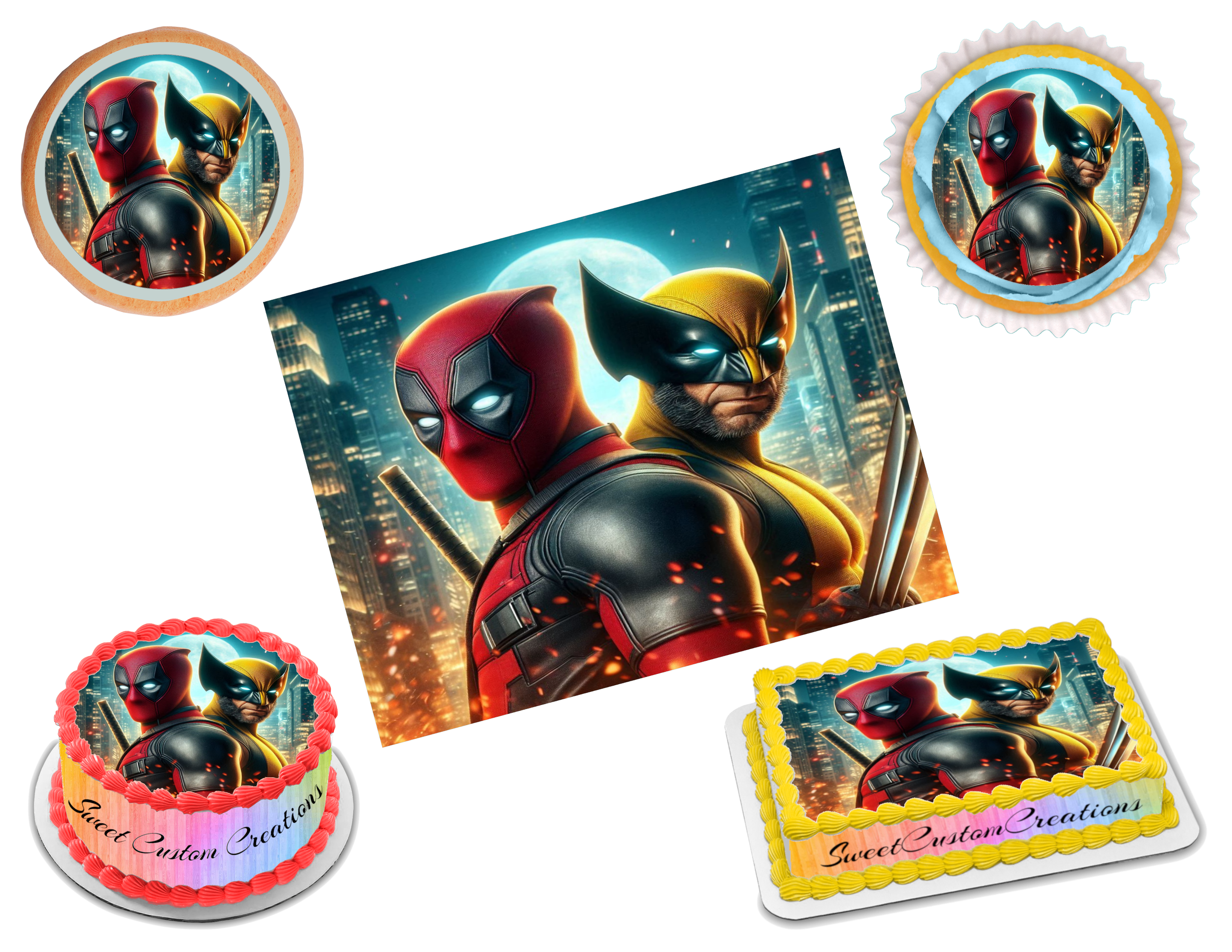 Deadpool and Wolverine Edible Image Frosting Sheet #17 (80+ sizes ...