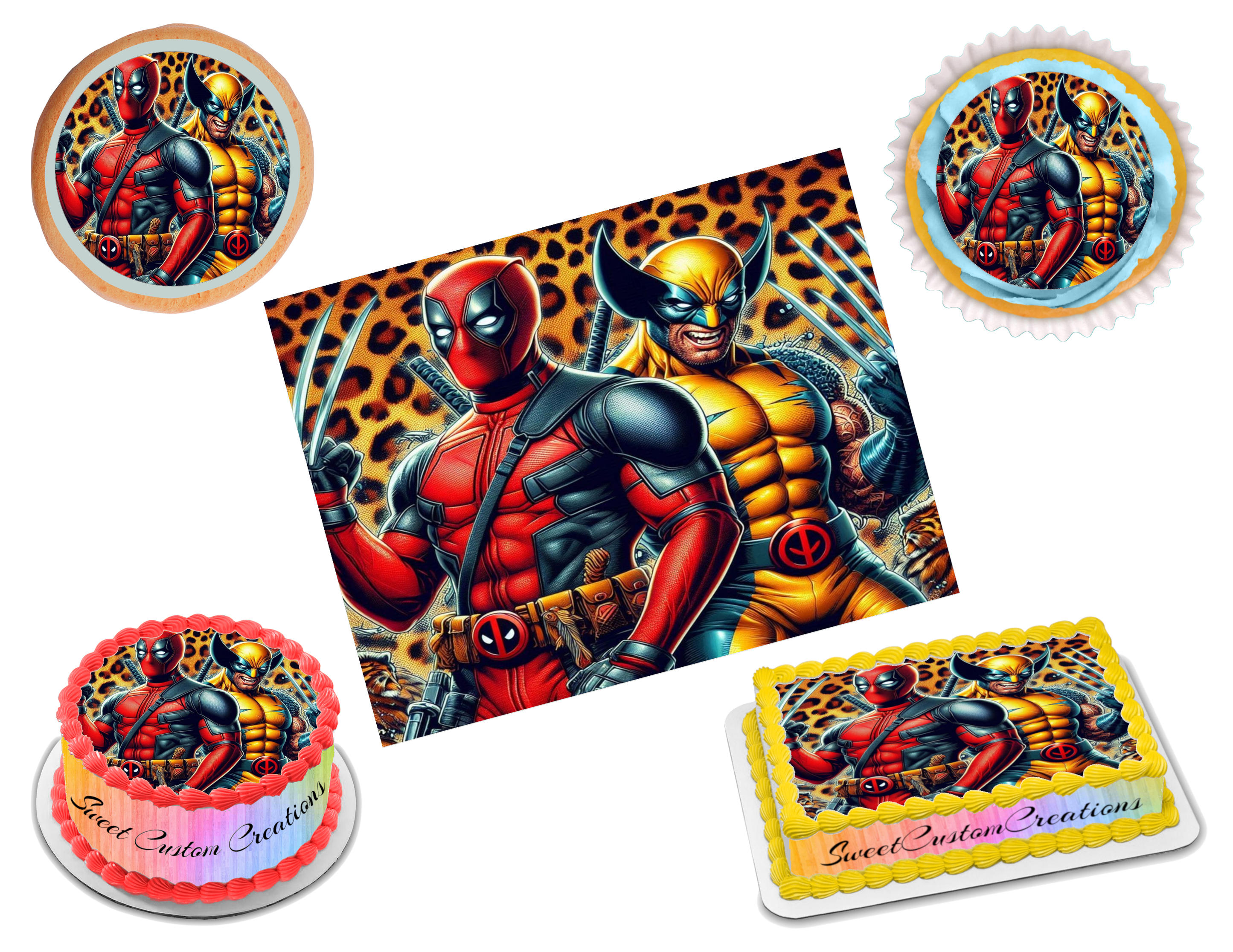 Deadpool and Wolverine Edible Image Frosting Sheet #18 (80+ sizes ...