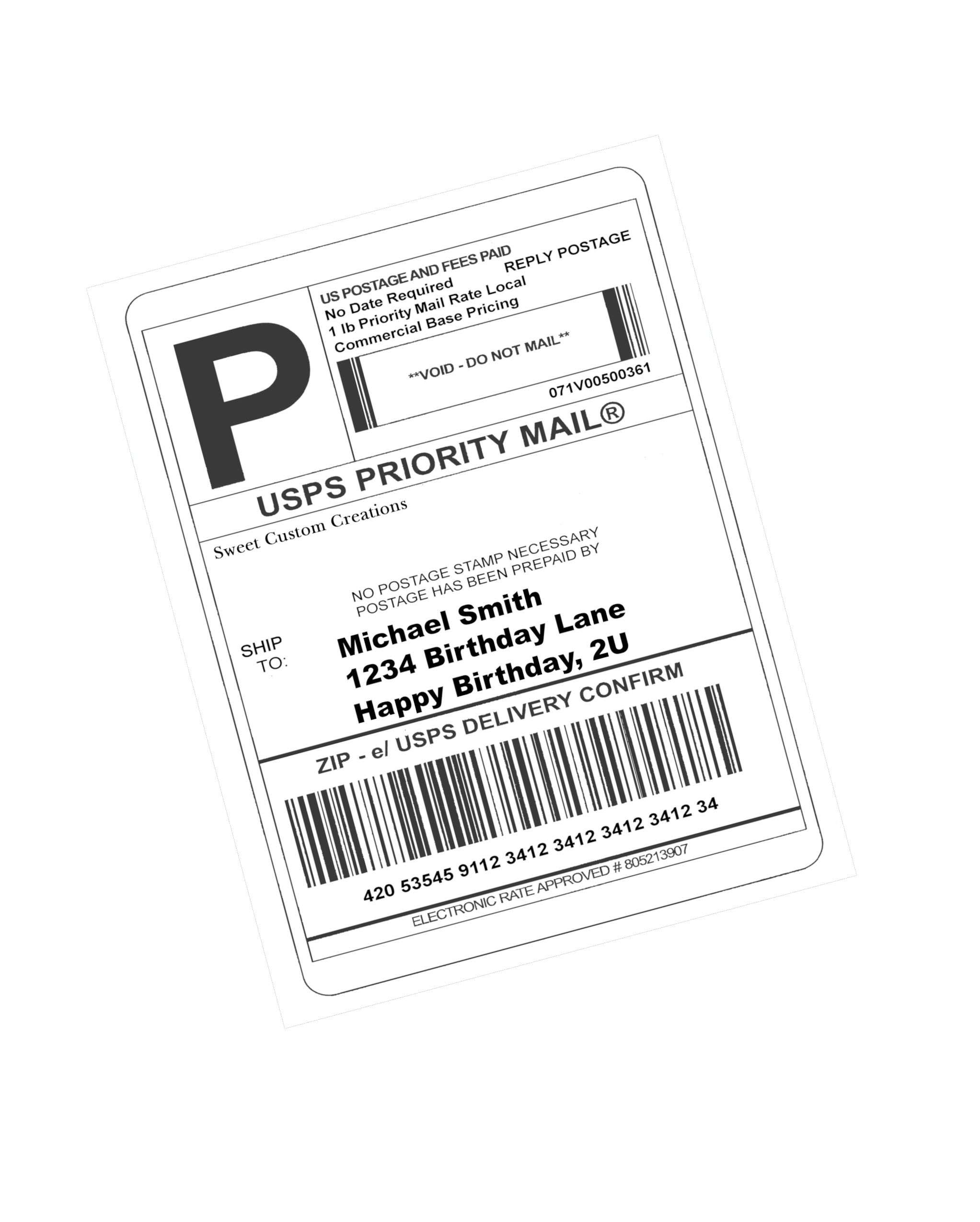 USPS Priority Label Edible Image Frosting Sheet #1 (80+ sizes) – Sweet ...