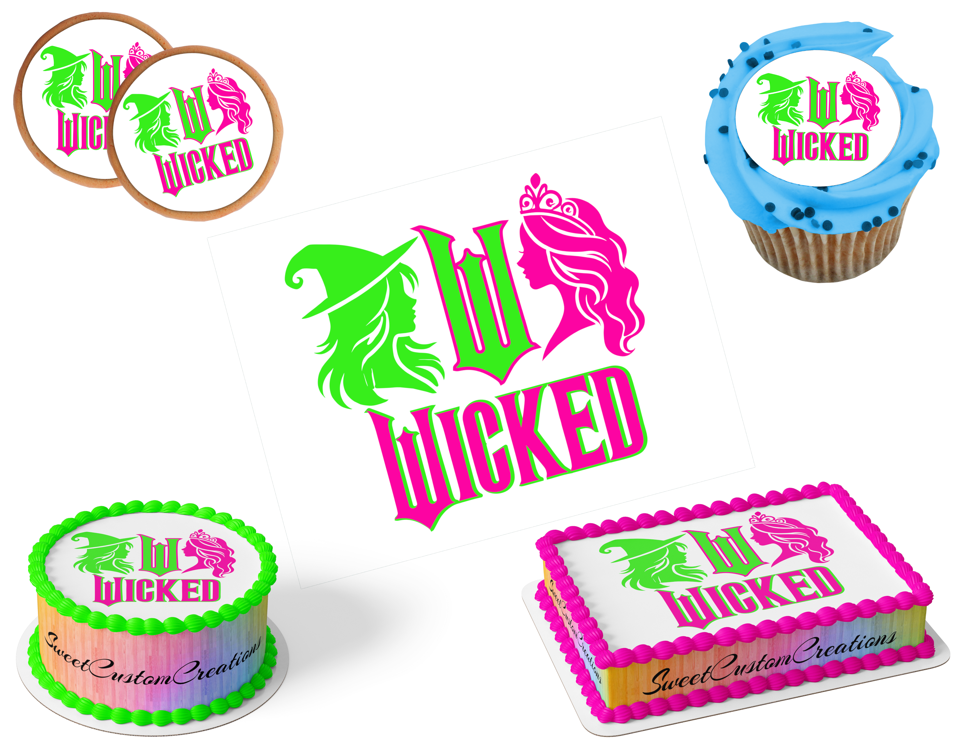 Wicked Edible Image Frosting Sheet #24 (80+ sizes) – Sweet Custom Creations
