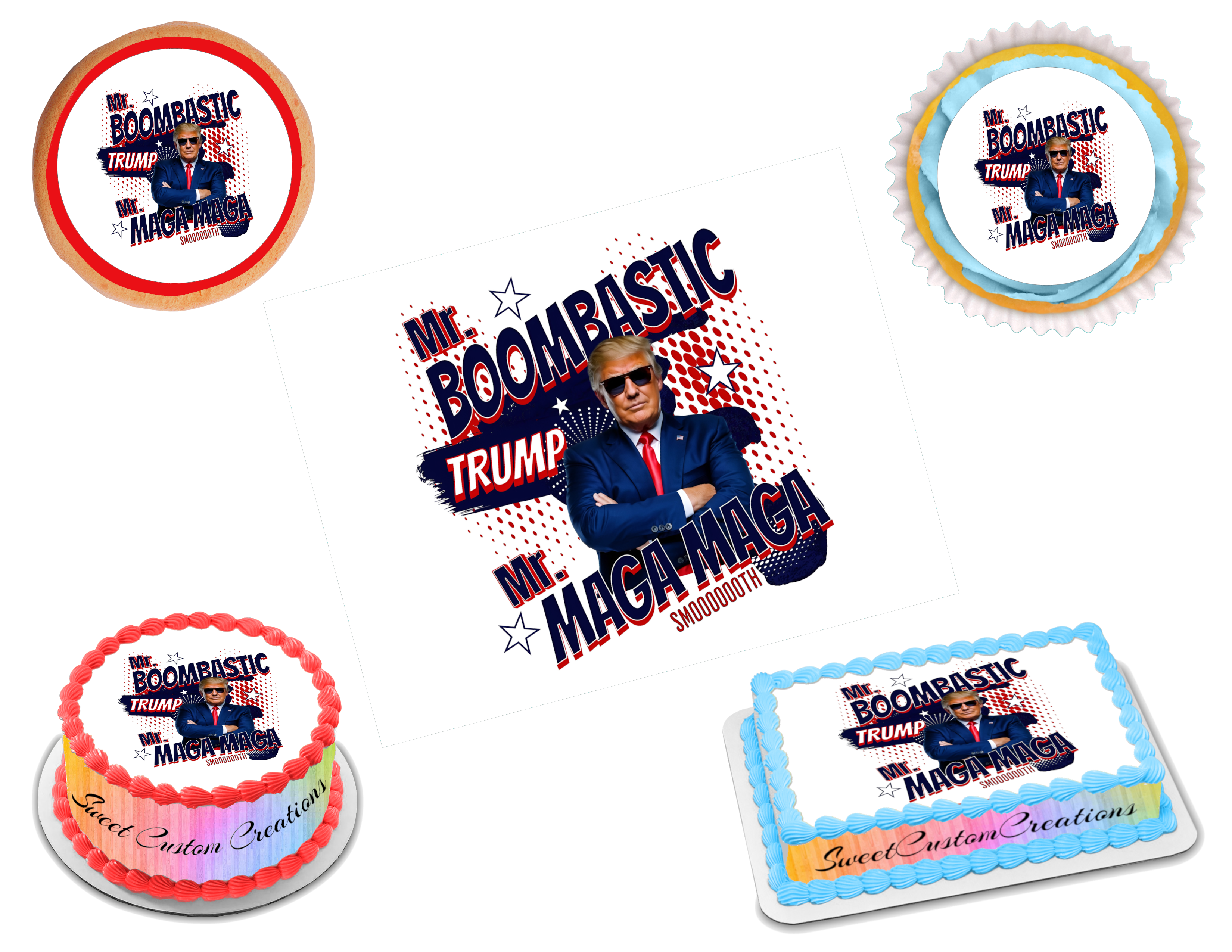 Trump Edible Image Frosting Sheet #26 (80+ sizes) – Sweet Custom Creations