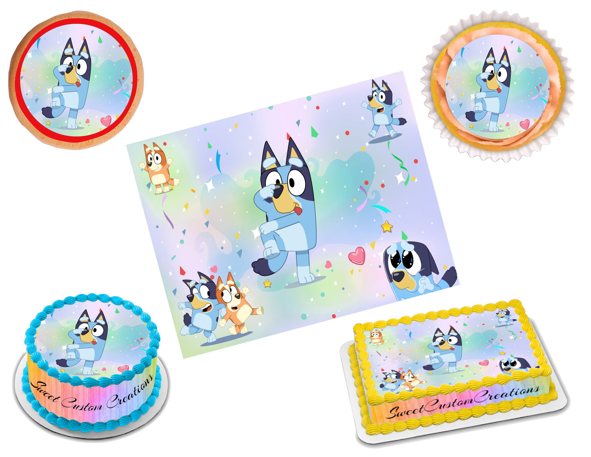 Bluey Edible Image Frosting Sheet #26 Topper (80+ sizes) – Sweet Custom ...