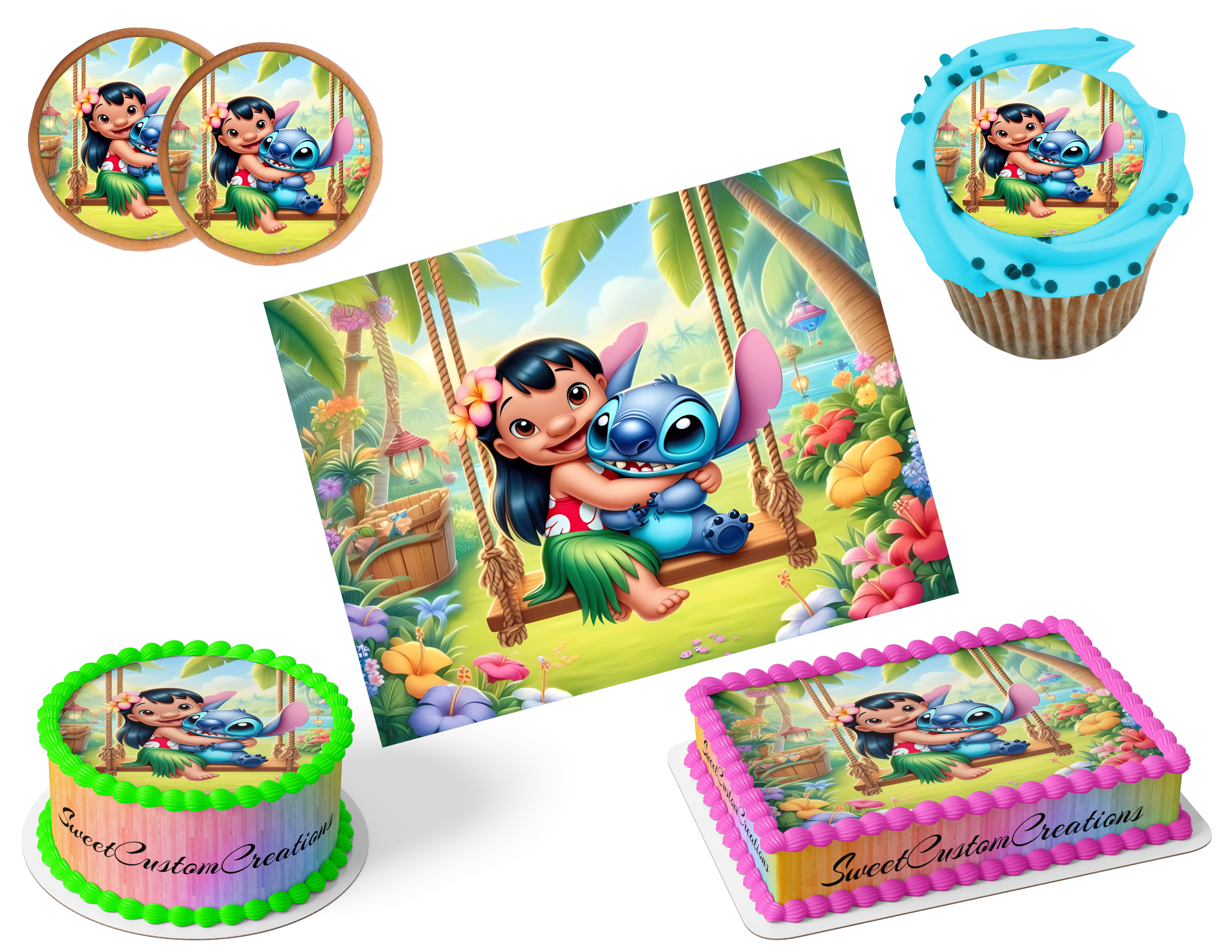 Lilo and Stitch Edible Image Frosting Sheet #2 (80+ sizes) – Sweet ...
