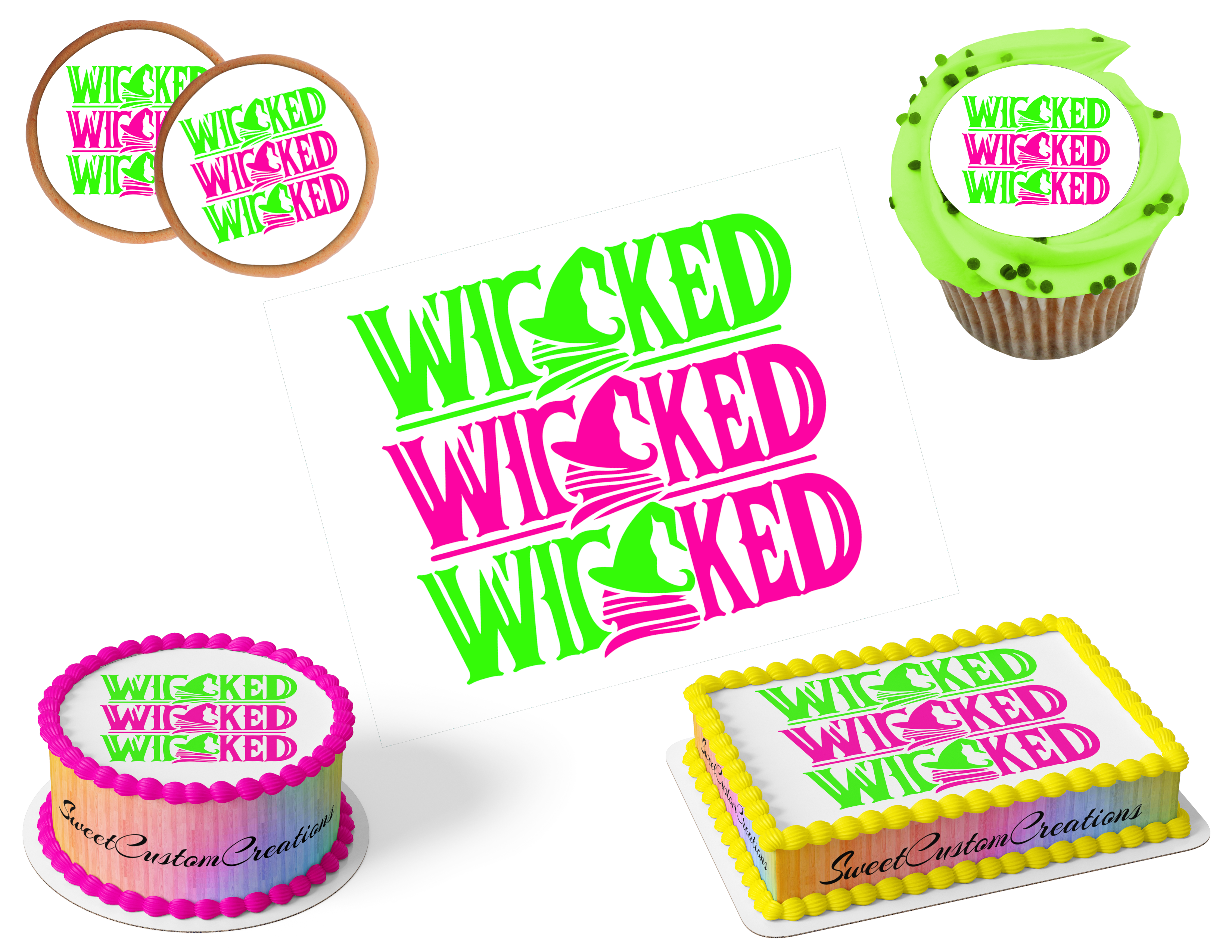 Wicked Edible Image Frosting Sheet #34 (80+ sizes) – Sweet Custom Creations