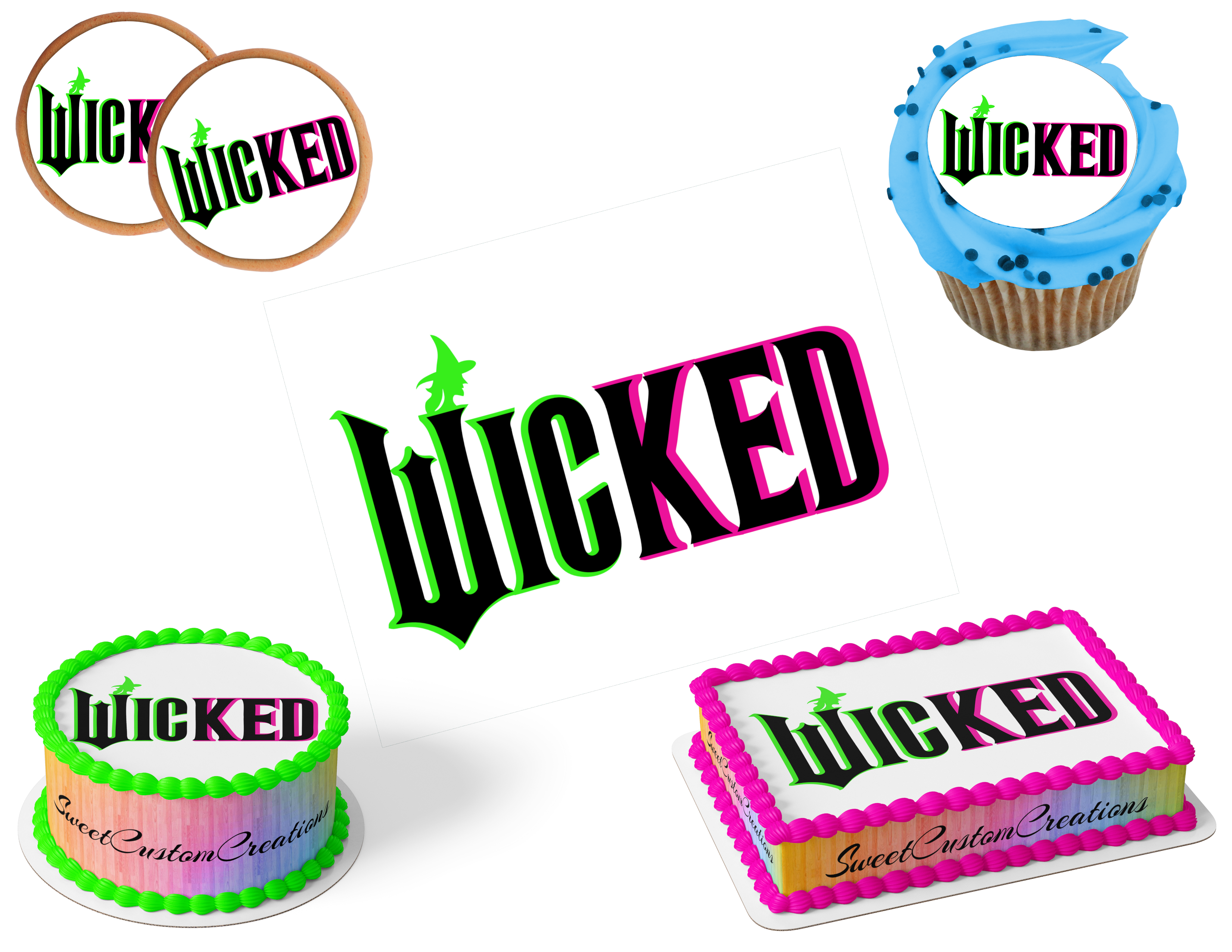 Wicked Edible Image Frosting Sheet #43 (80+ sizes) – Sweet Custom Creations