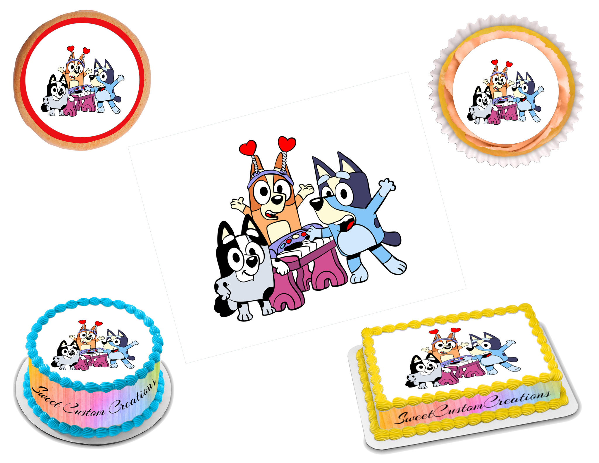 Bluey Edible Image Frosting Sheet #4 Topper (80+ sizes) – Sweet Custom ...