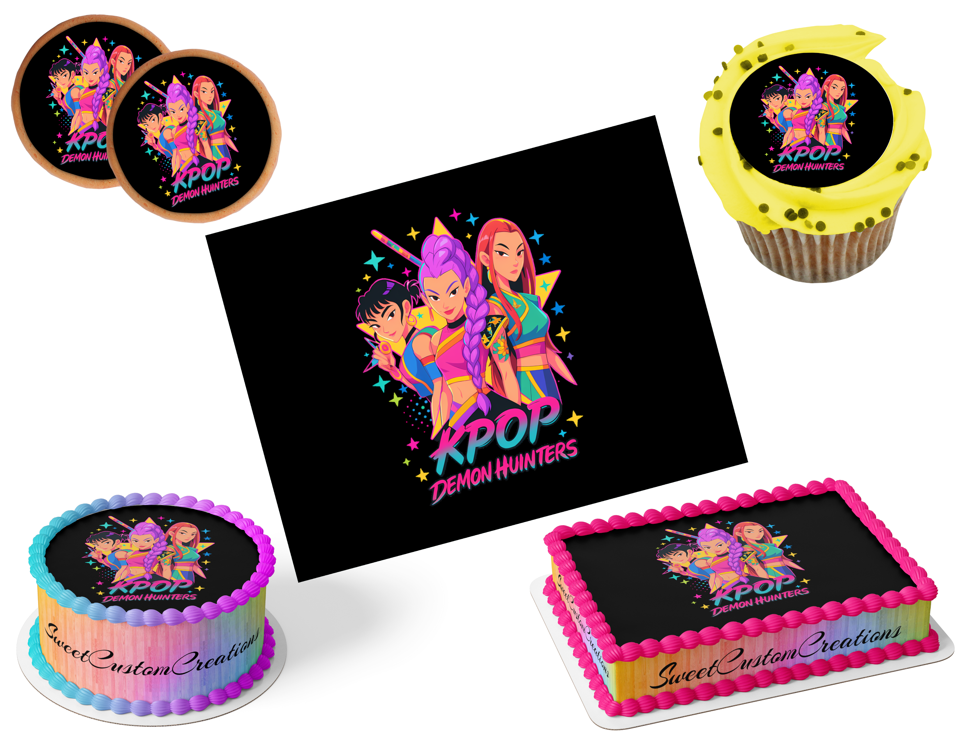K-Pop Demon Hunters Edible Image Frosting Sheet #51 (80+ sizes) – Sweet ...