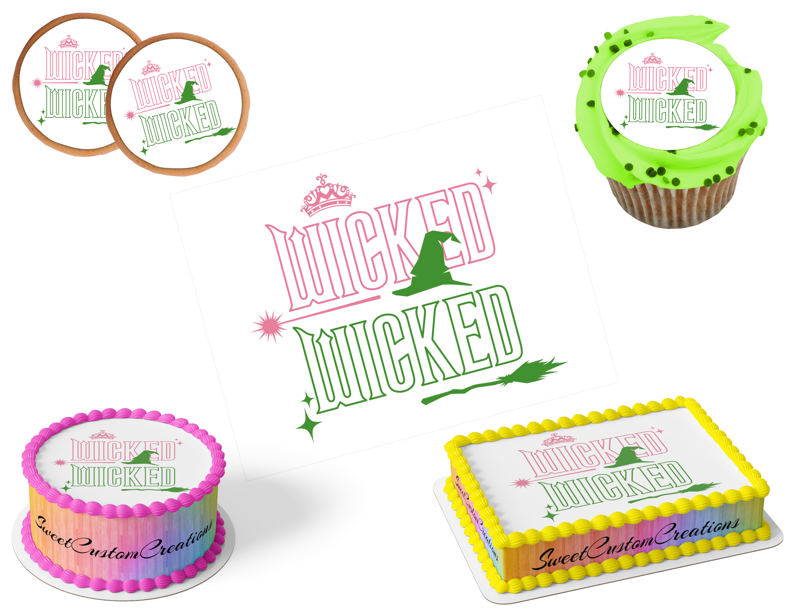 Wicked Edible Image Frosting Sheet #61 (80+ sizes) – Sweet Custom Creations