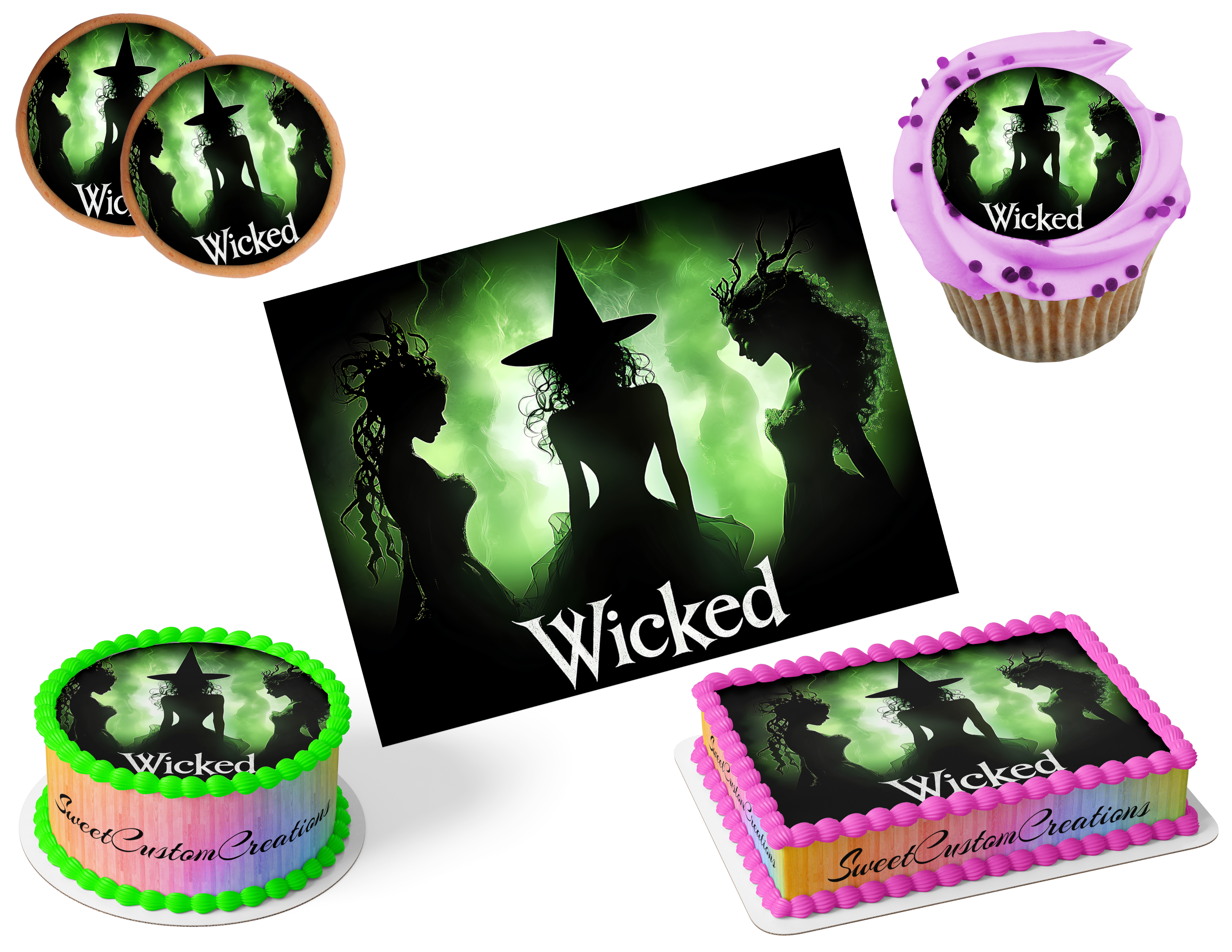 Wicked Edible Image Frosting Sheet #65 (80+ sizes) – Sweet Custom Creations