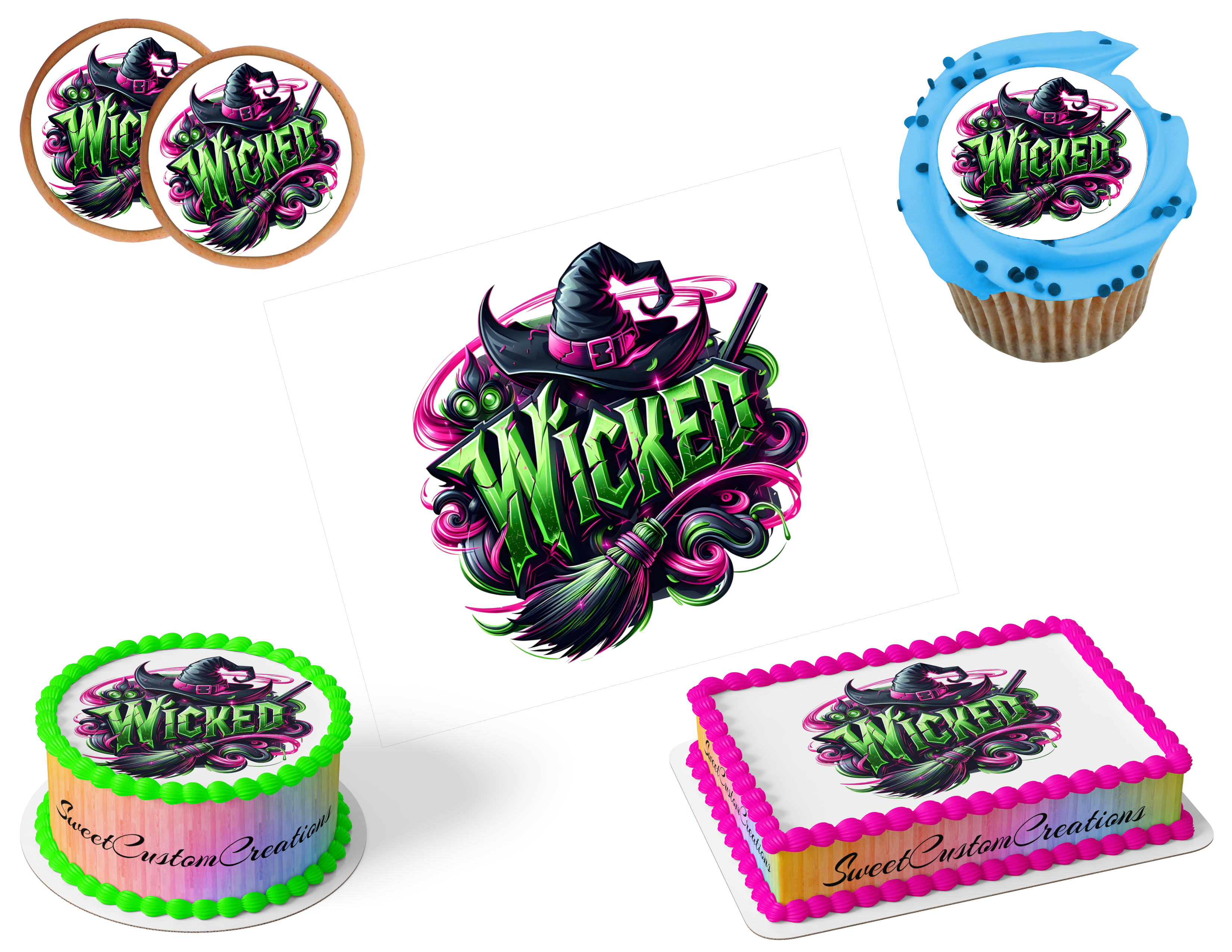 Wicked Edible Image Frosting Sheet #70 (80+ sizes) – Sweet Custom Creations