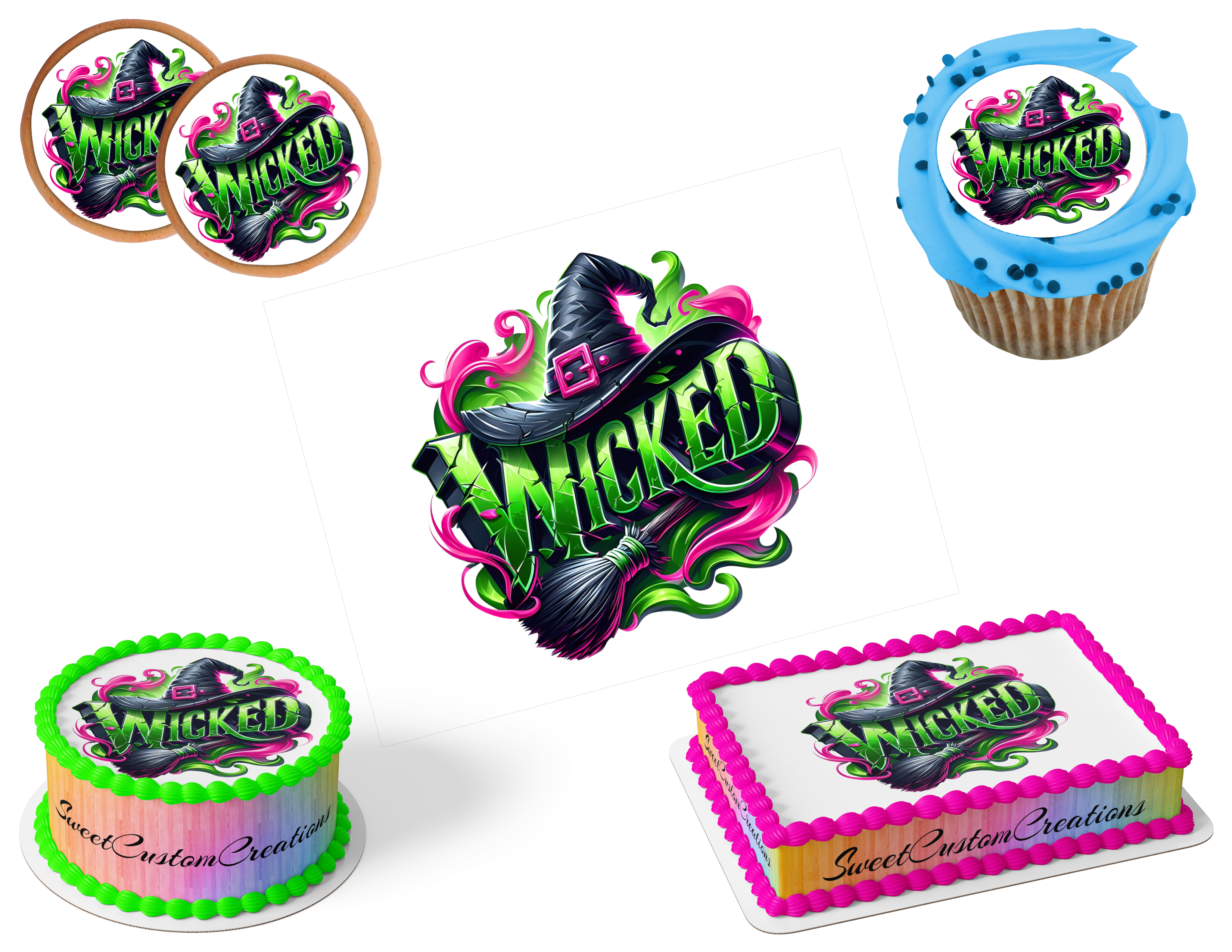 Wicked Edible Image Frosting Sheet #72 (80+ sizes) – Sweet Custom Creations