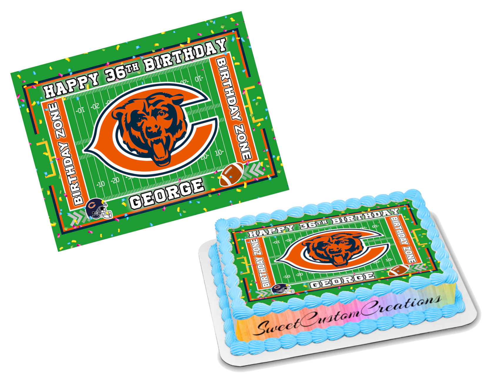 Chicago Bears Edible Image Frosting Sheet #75 (80+ sizes) – Sweet ...