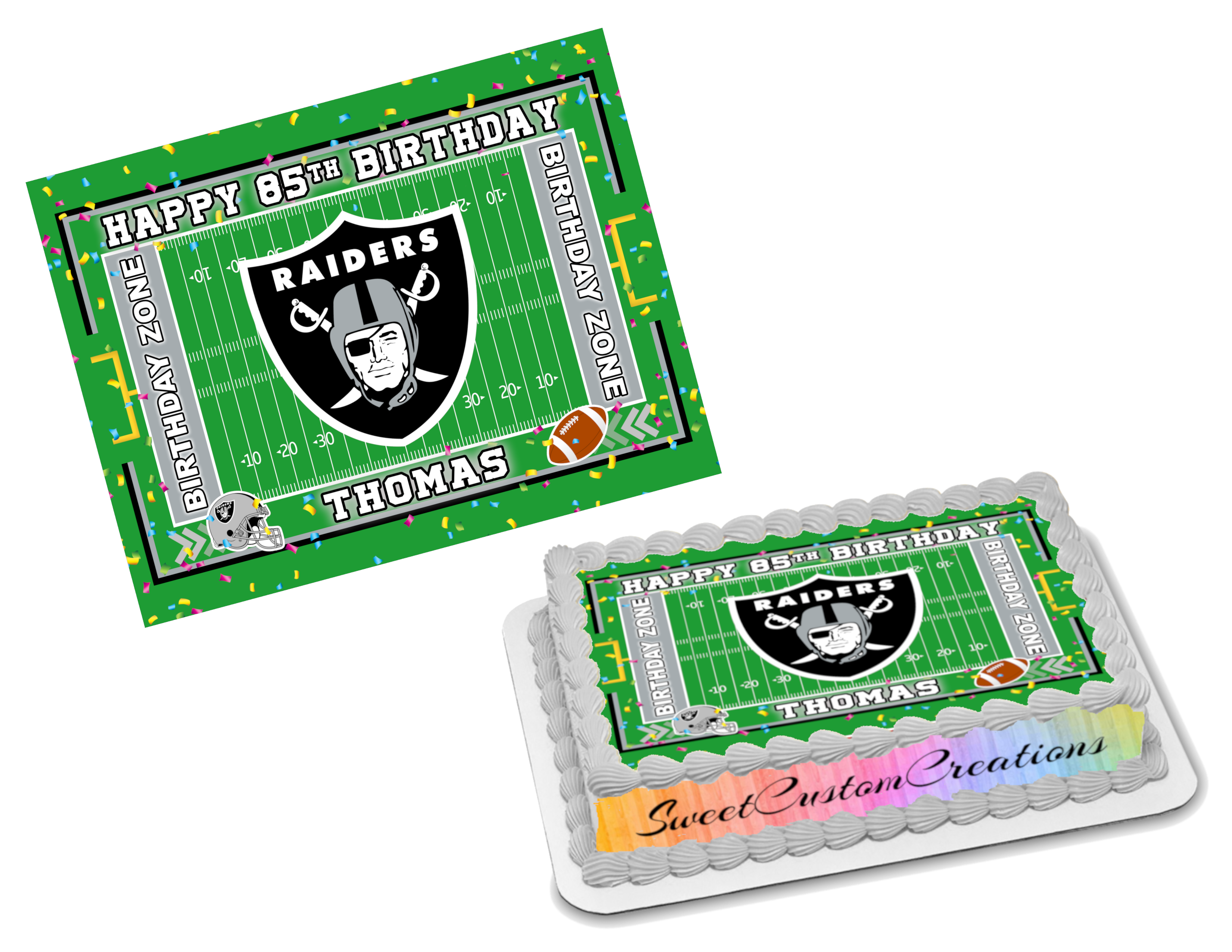 Las Vegas Raiders Edible Image Frosting Sheet #75 (80+ sizes) – Sweet ...