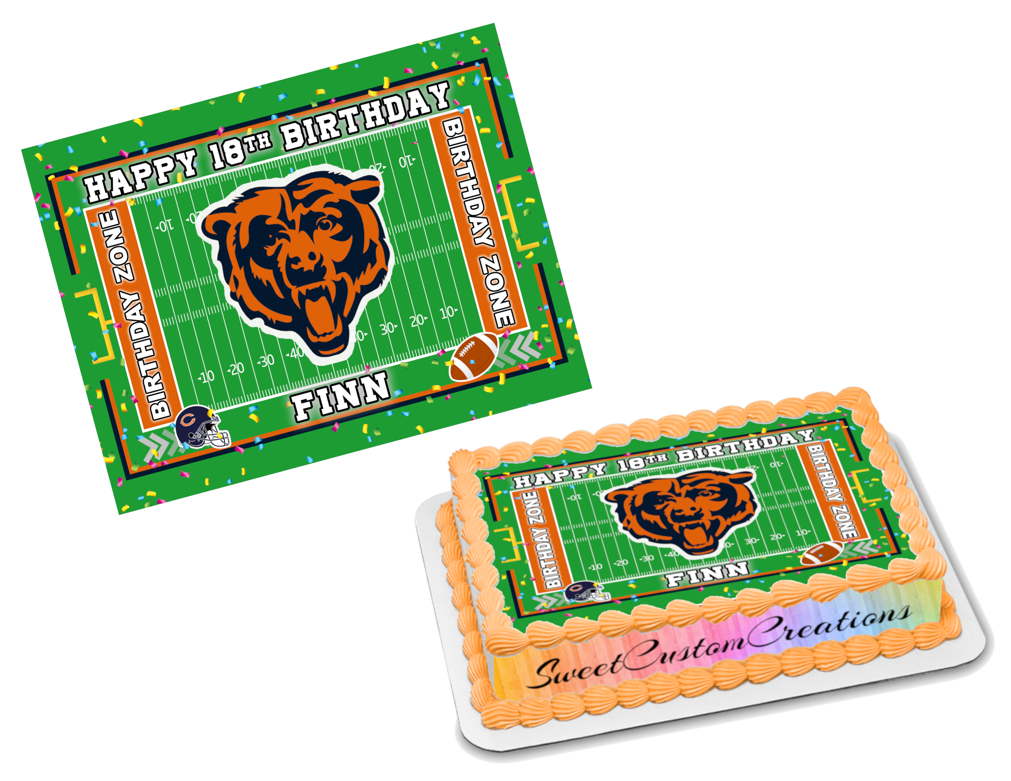 Chicago Bears Edible Image Frosting Sheet #76 (80+ sizes) – Sweet ...