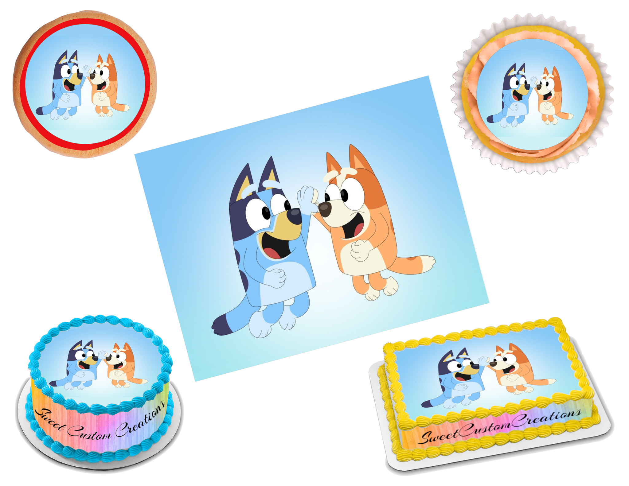 Bluey Edible Image Frosting Sheet #8 Topper (80+ sizes) – Sweet Custom ...