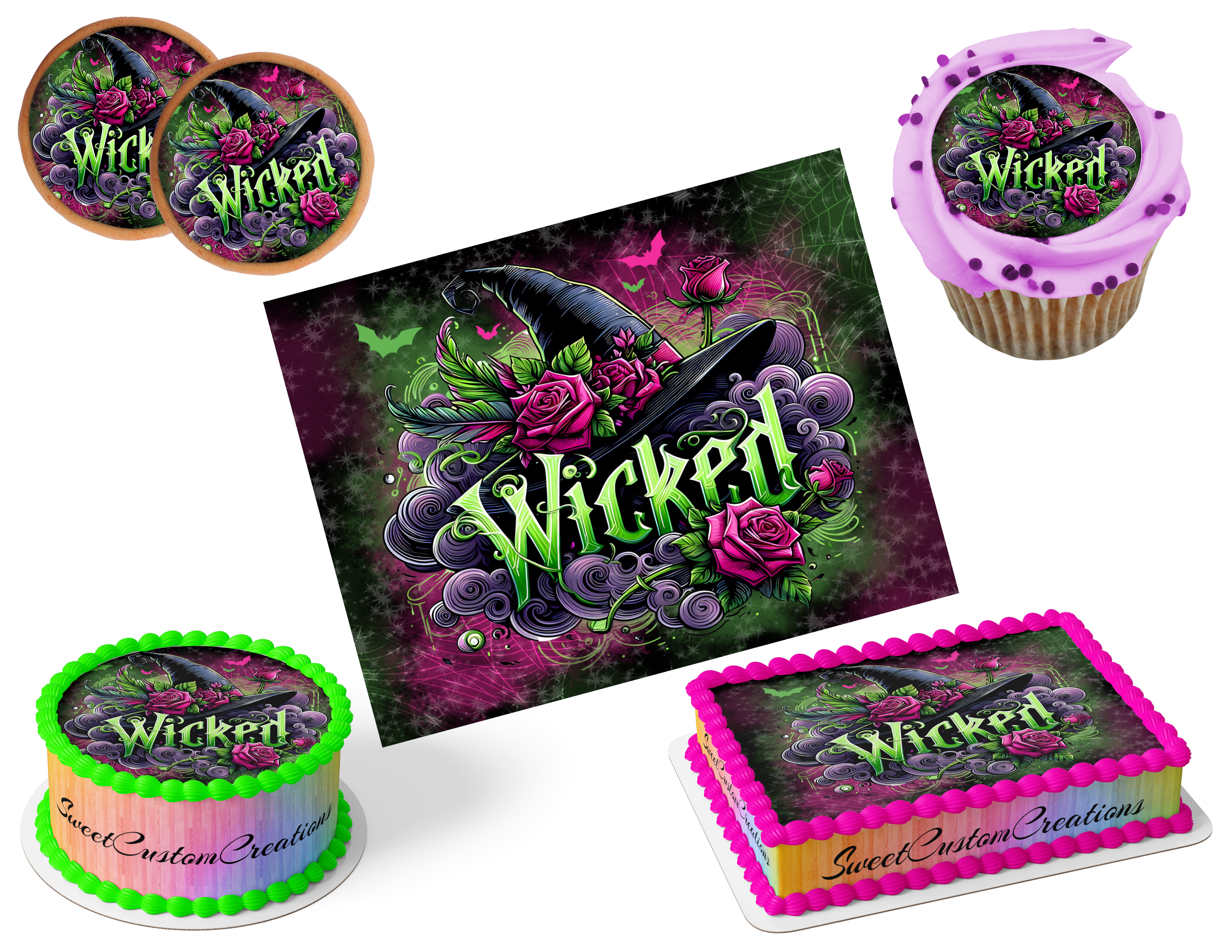 Wicked Edible Image Frosting Sheet #90 (80+ sizes) – Sweet Custom Creations