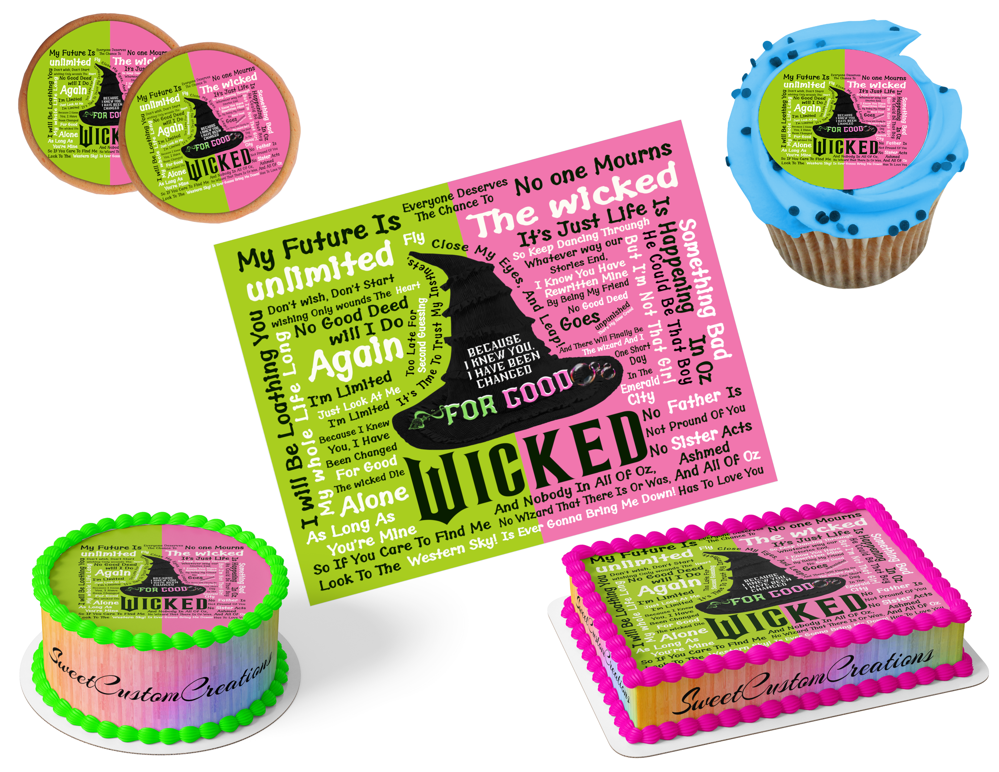 Wicked Edible Image Frosting Sheet #93 (80+ sizes) – Sweet Custom Creations