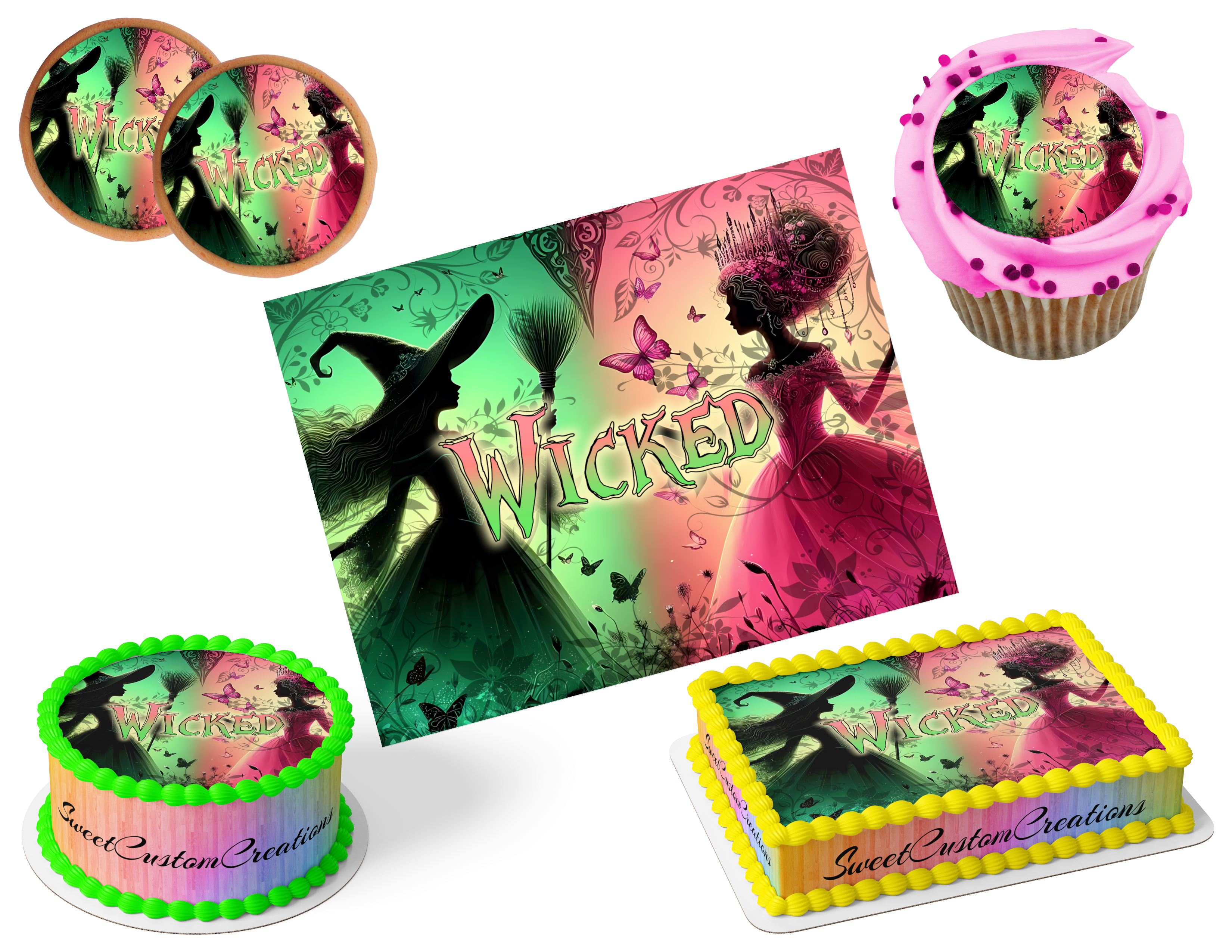 Wicked Edible Image Frosting Sheet #95 (80+ sizes) – Sweet Custom Creations