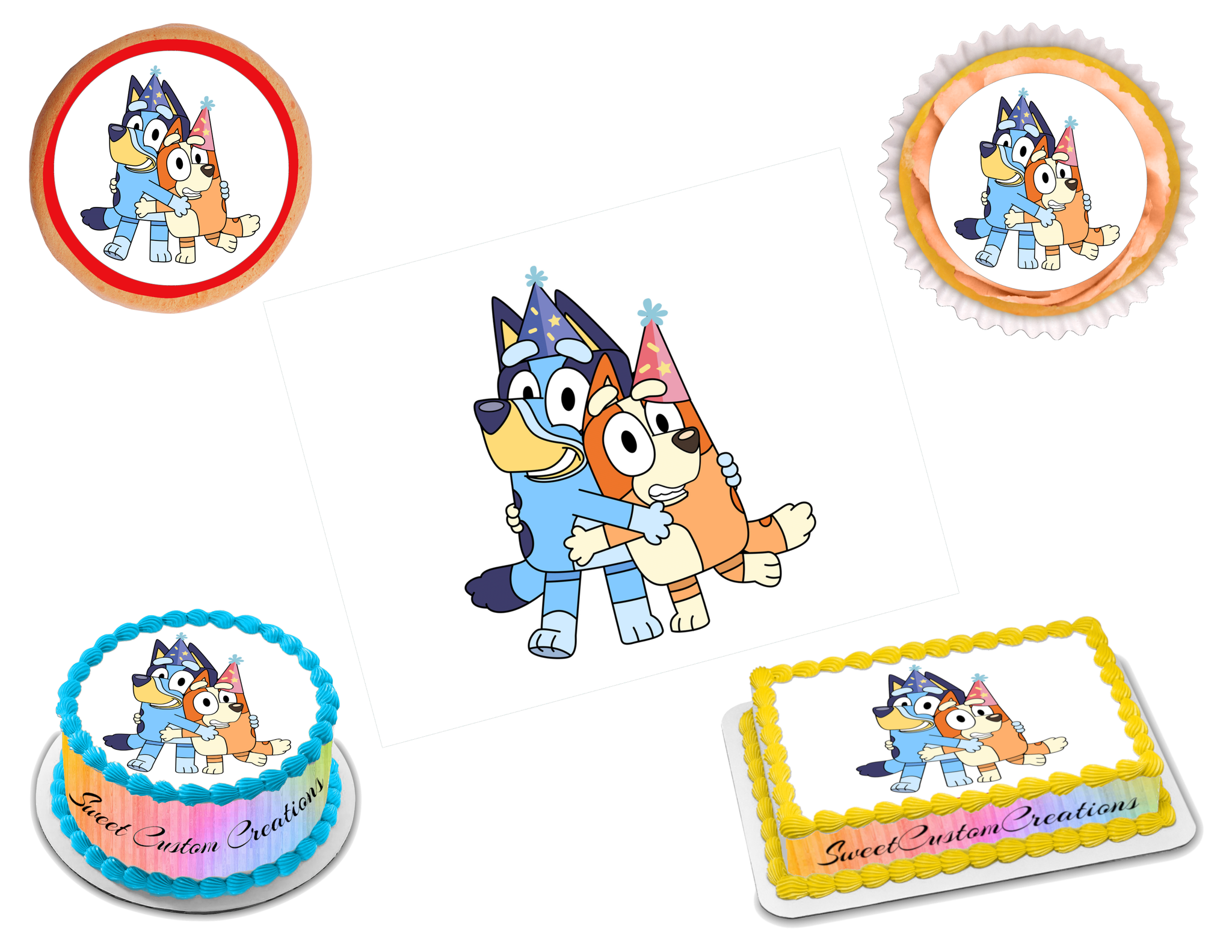 Bluey Edible Image Frosting Sheet #9 Topper (80+ sizes) – Sweet Custom ...