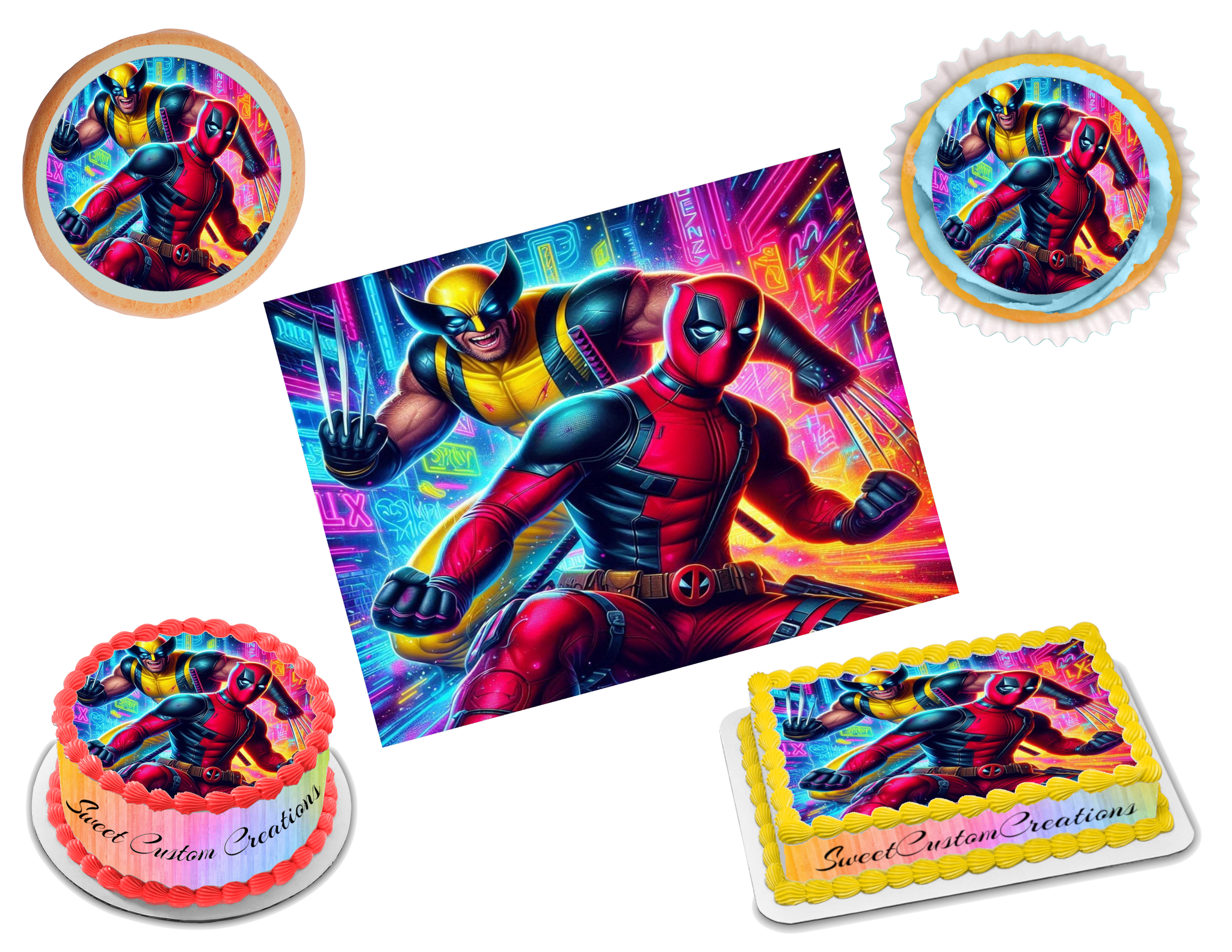 Deadpool and Wolverine Edible Image Frosting Sheet #9 (80+ sizes ...