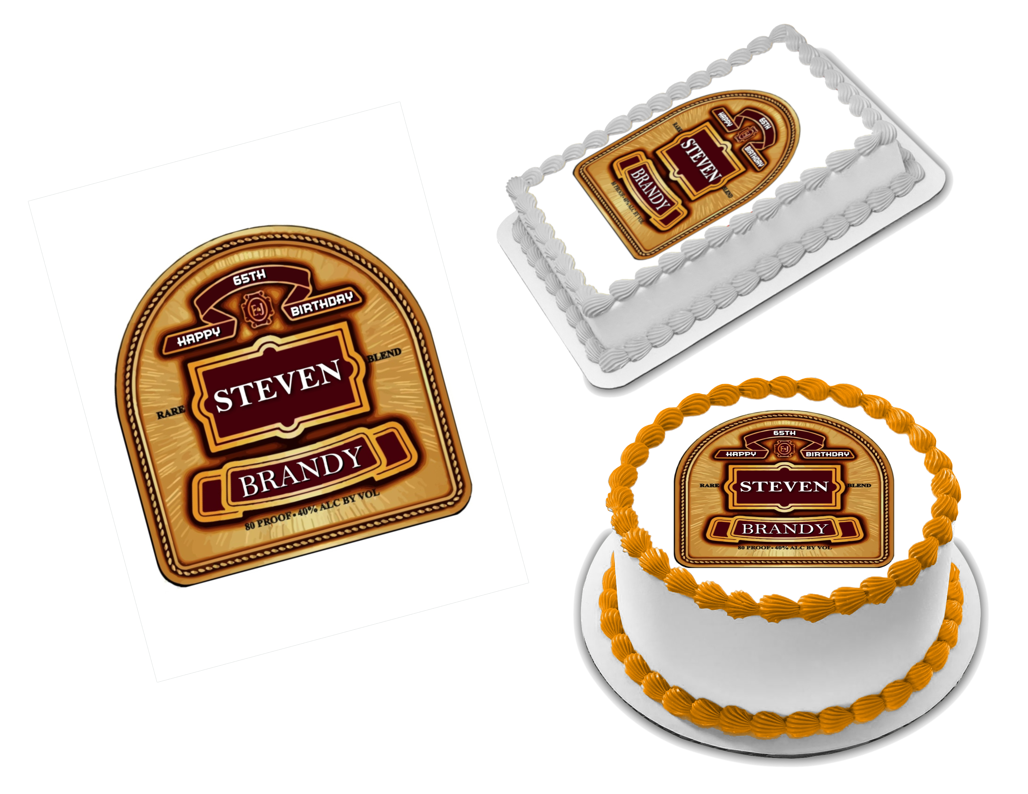 E&J Brandy Edible Image Frosting Sheet #1 Topper (80+ sizes) – Sweet ...