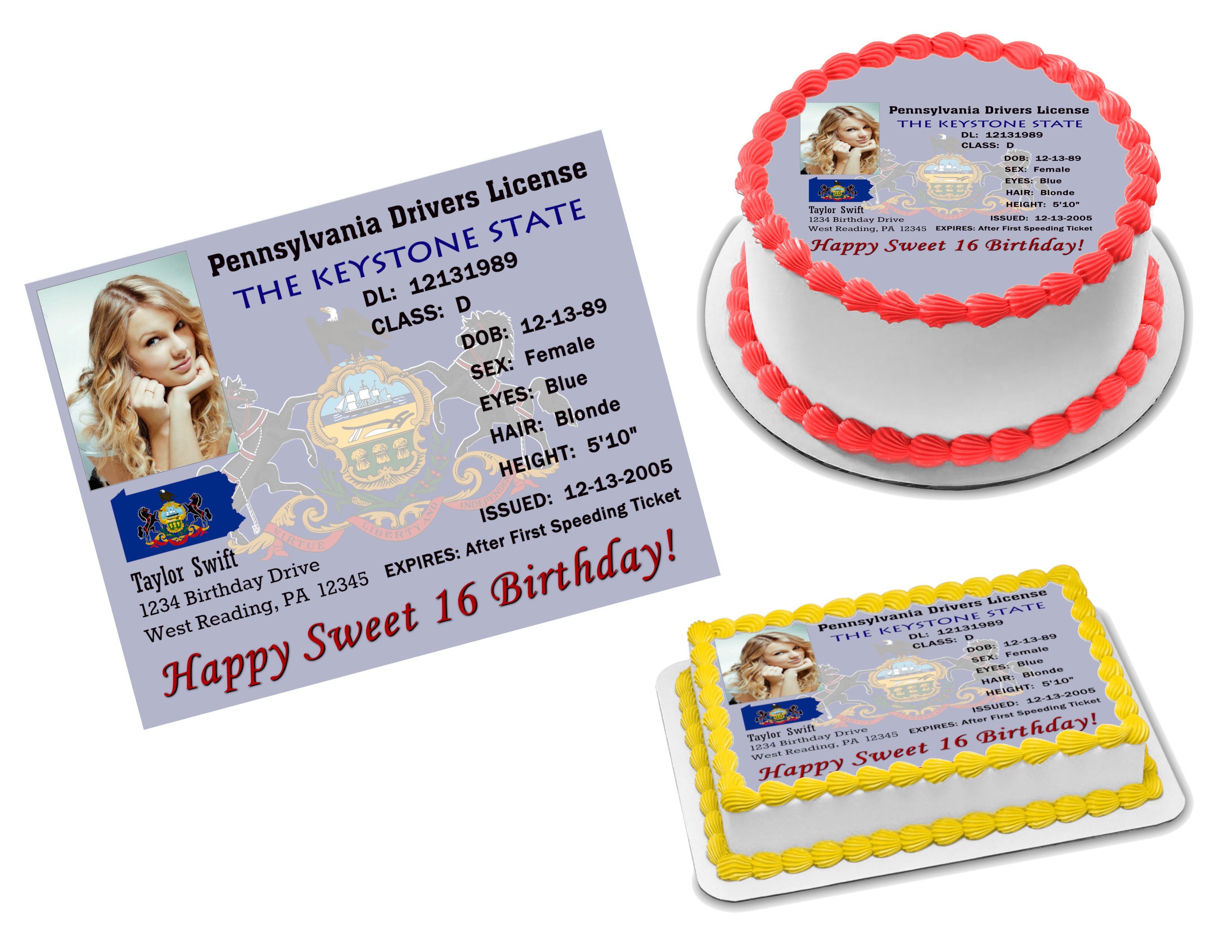 PA Drivers License Edible Image Frosting Sheet (80+ sizes) – Sweet ...