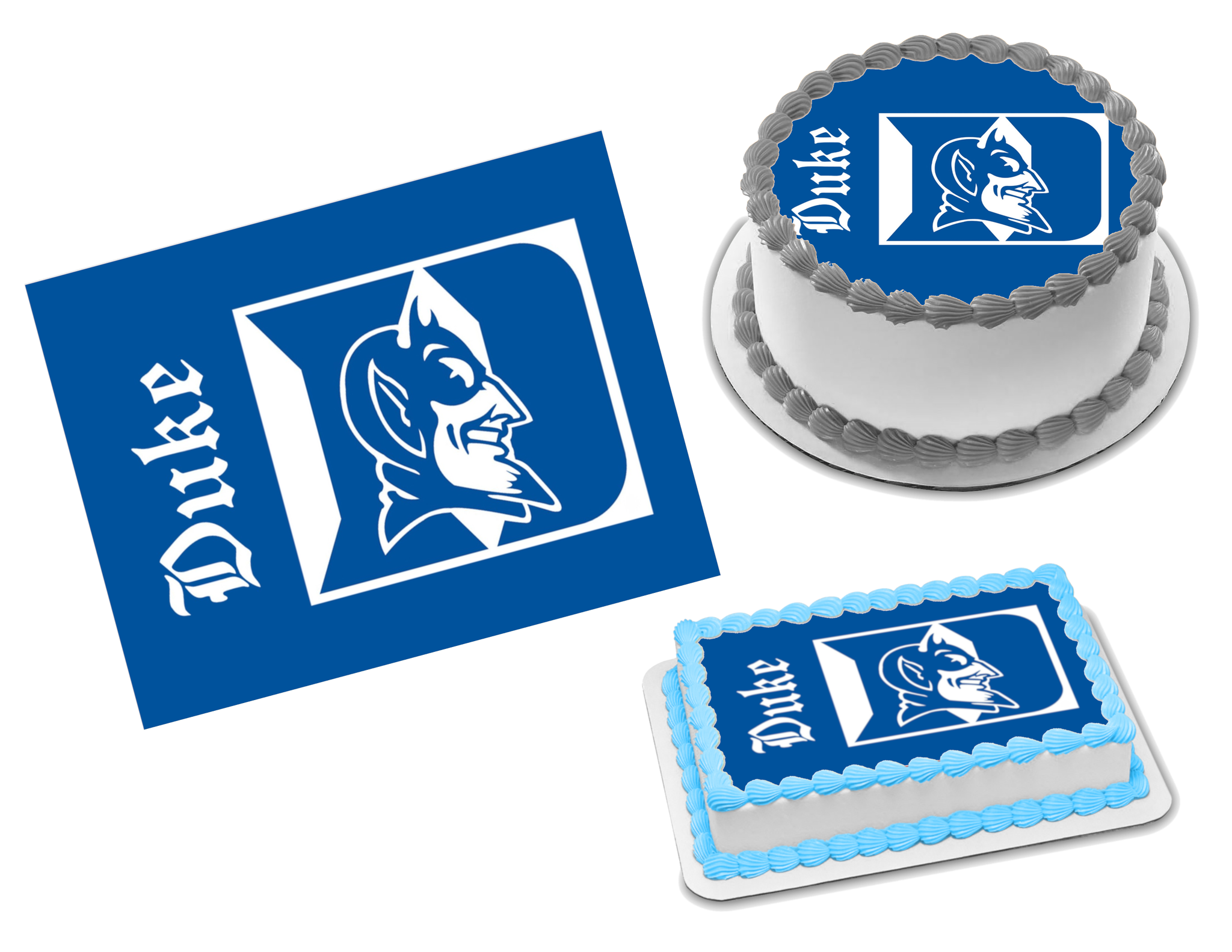 Duke Blue Devils Edible Image Frosting Sheet #1 Topper (80+ sizes ...