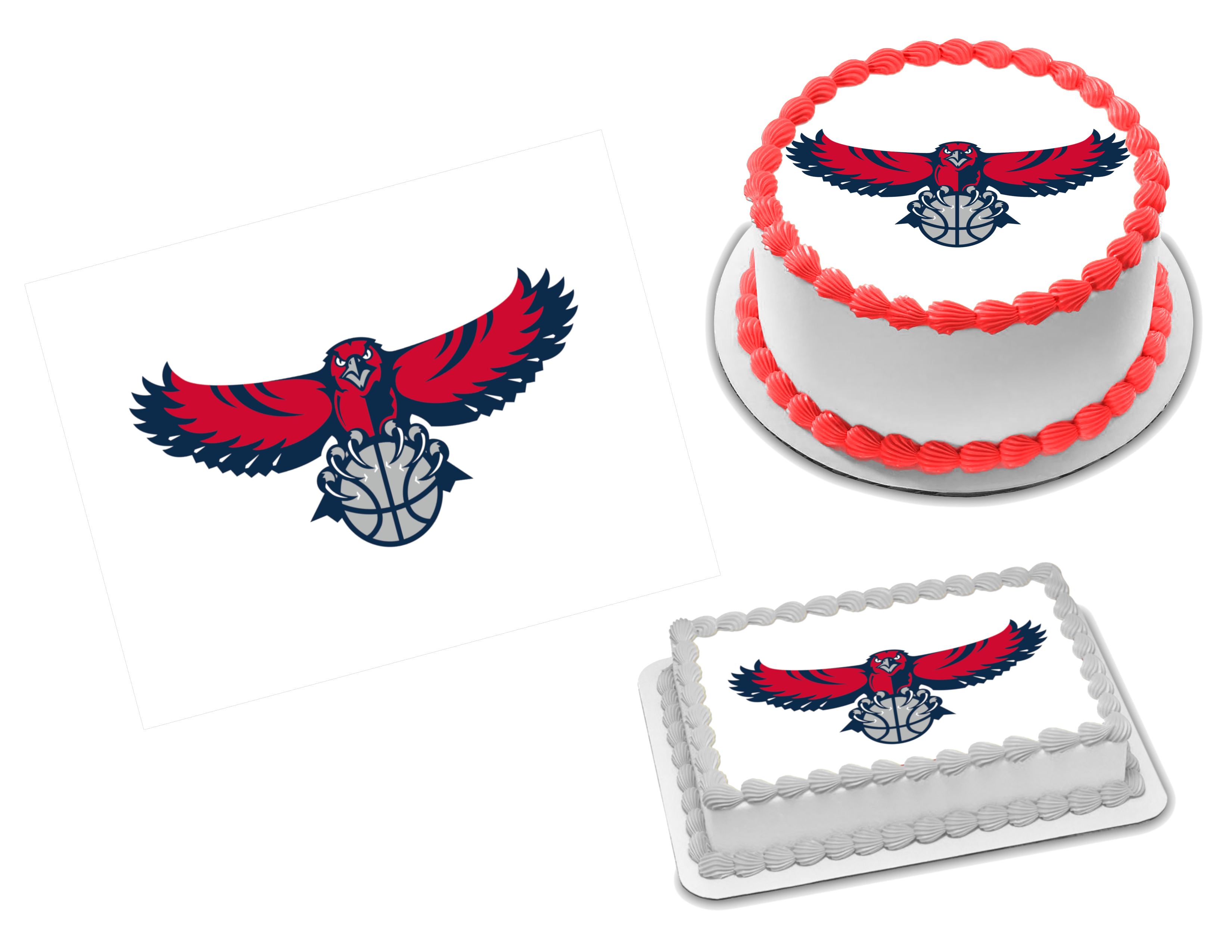 Atlanta Hawks Edible Image Frosting Sheet #1 (80+ sizes) – Sweet Custom ...