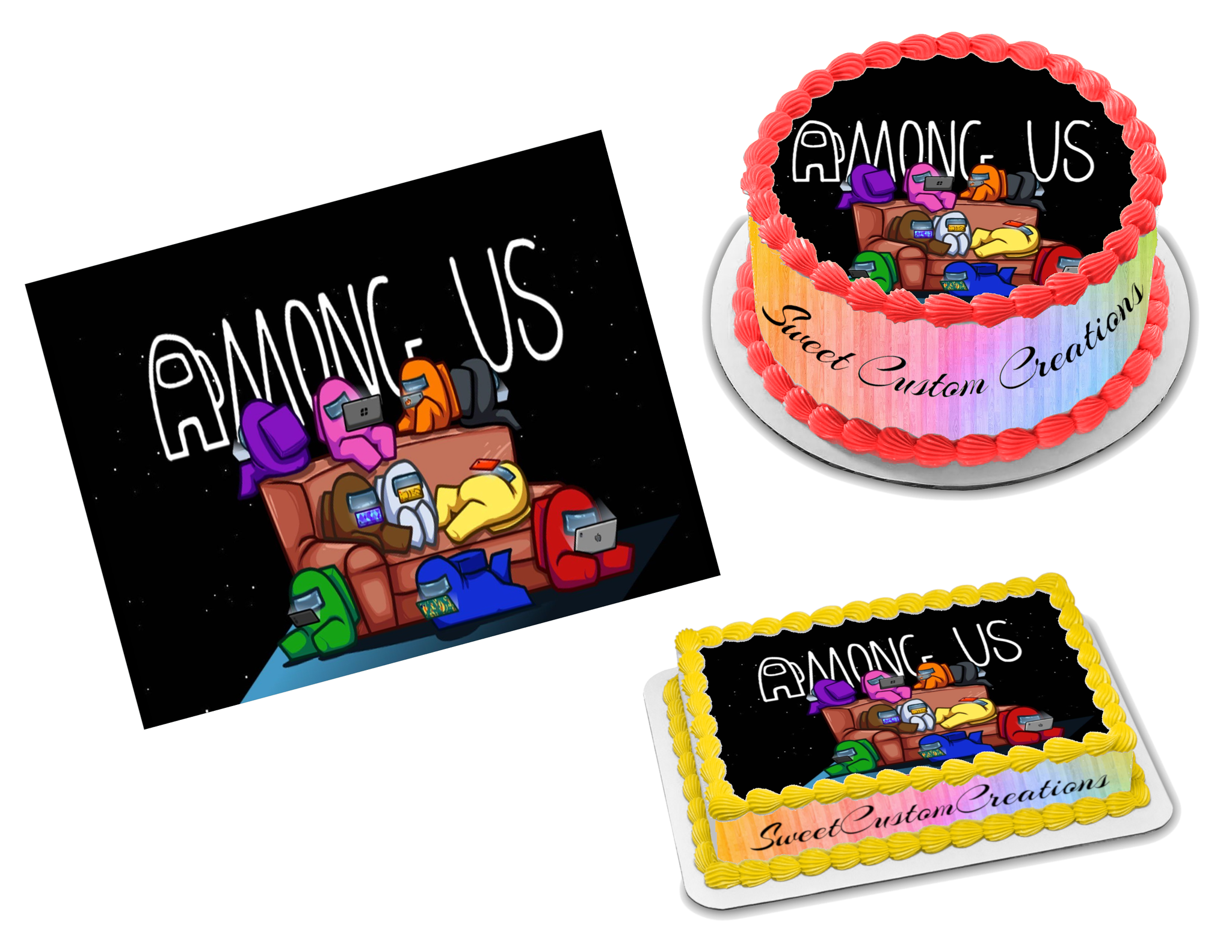 Among Us Edible Image Frosting Sheet #1 (80+ sizes) – Sweet Custom ...