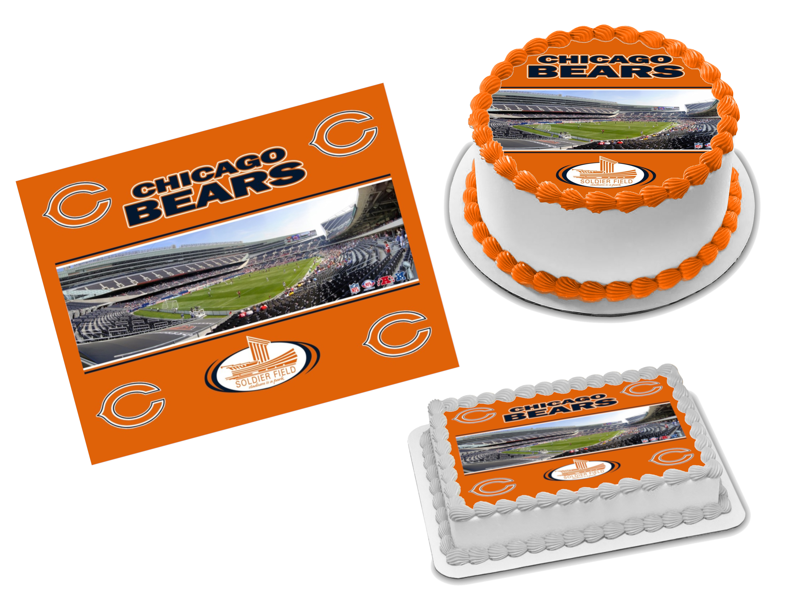 Chicago Bears Edible Image Frosting Sheet #10 Topper (80+ sizes ...