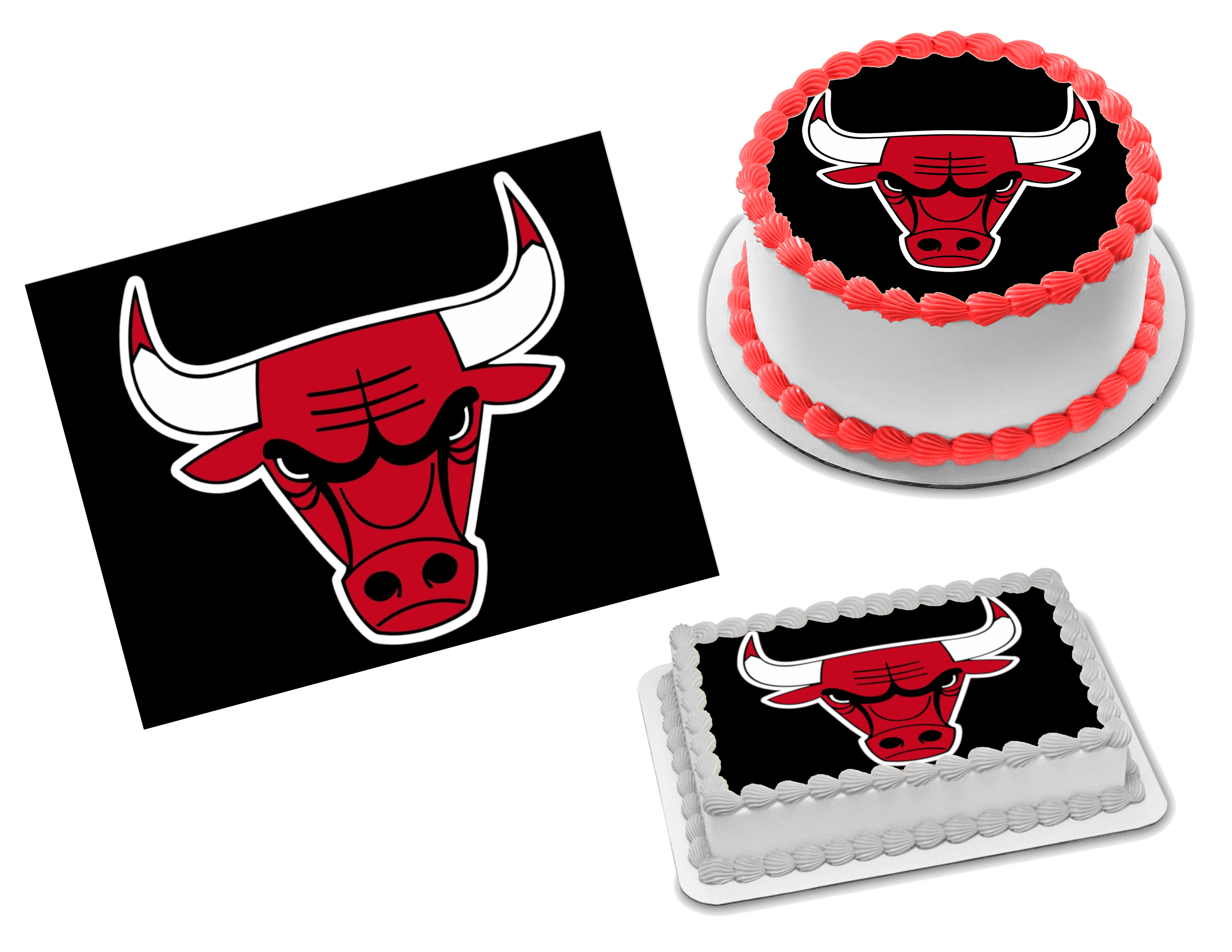 Chicago Bulls Edible Image Frosting Sheet #12 Topper (80+ sizes ...