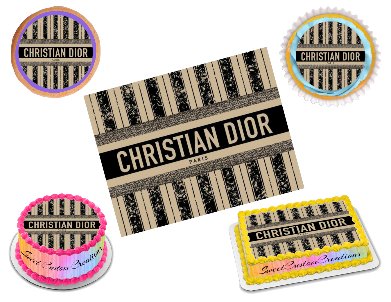 Christian Dior Edible Image Frosting Sheet #12 Topper (70+ sizes ...