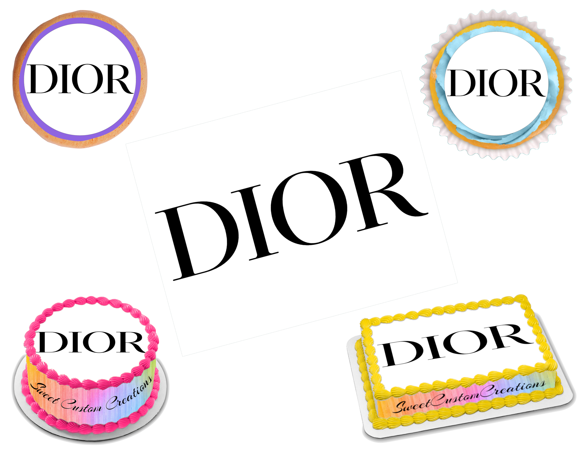 Christian Dior Edible Image Frosting Sheet #13 Topper (80+ sizes ...