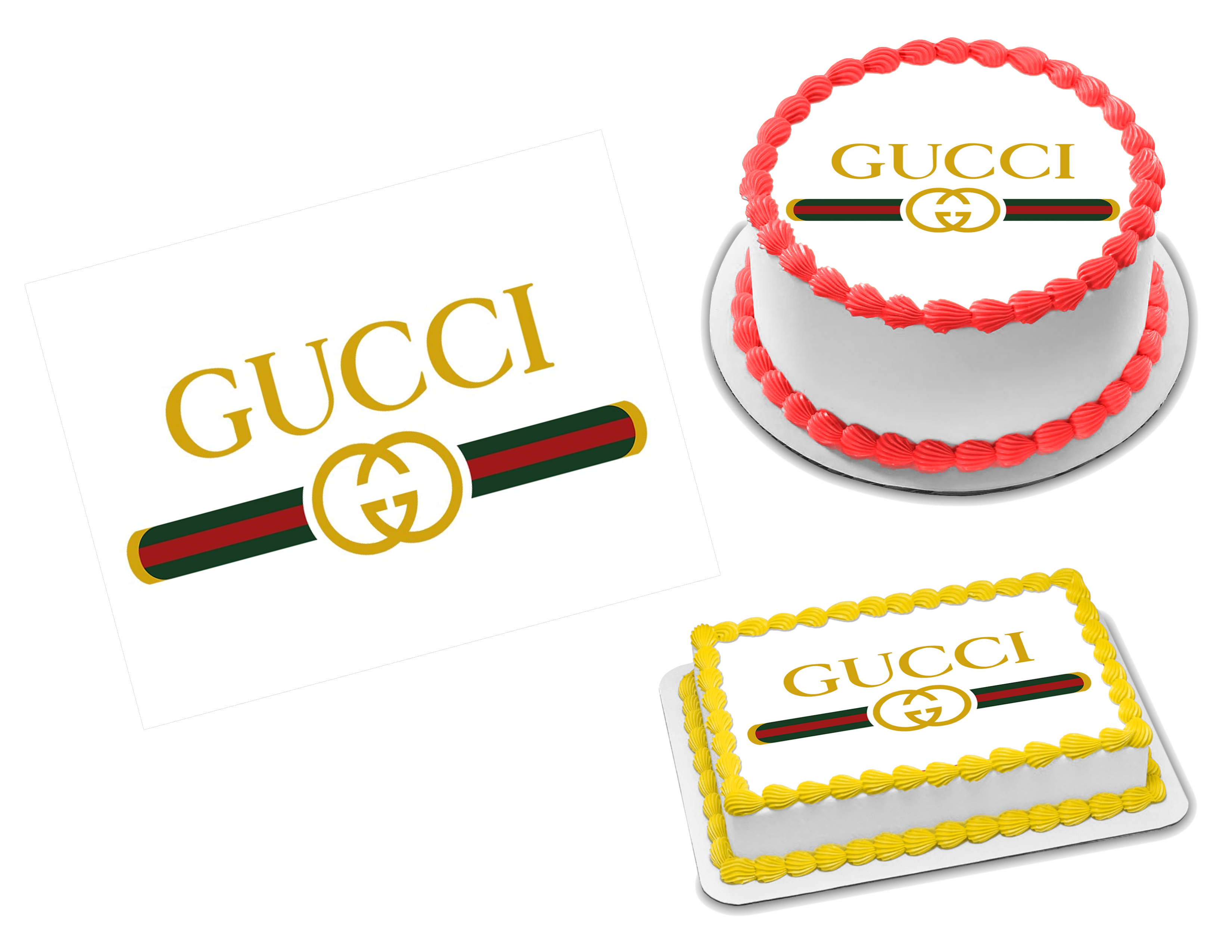 Gucci Edible Image Frosting Sheet #14 (80+ sizes) – Sweet Custom Creations