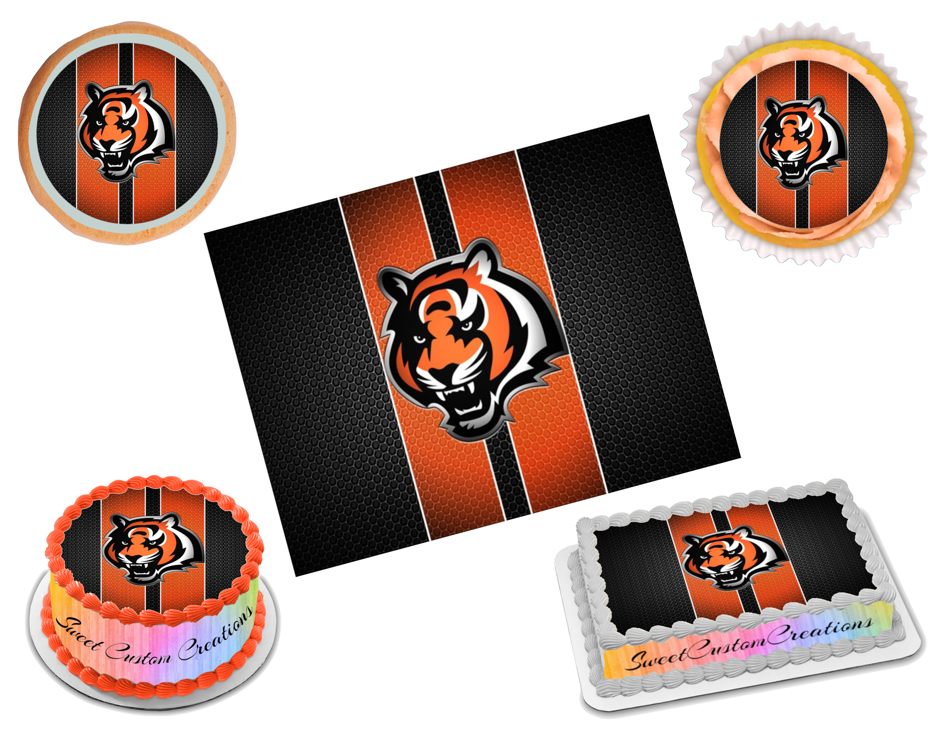 Cincinnati Bengals Edible Image Frosting Sheet #15 Topper (80+ sizes ...
